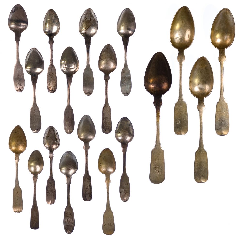 Coin Silver 900 And European Silver 800 Spoon Assortment Leonard Coin Silver 900 And European Silver 800 Spoon Assortment Leonard