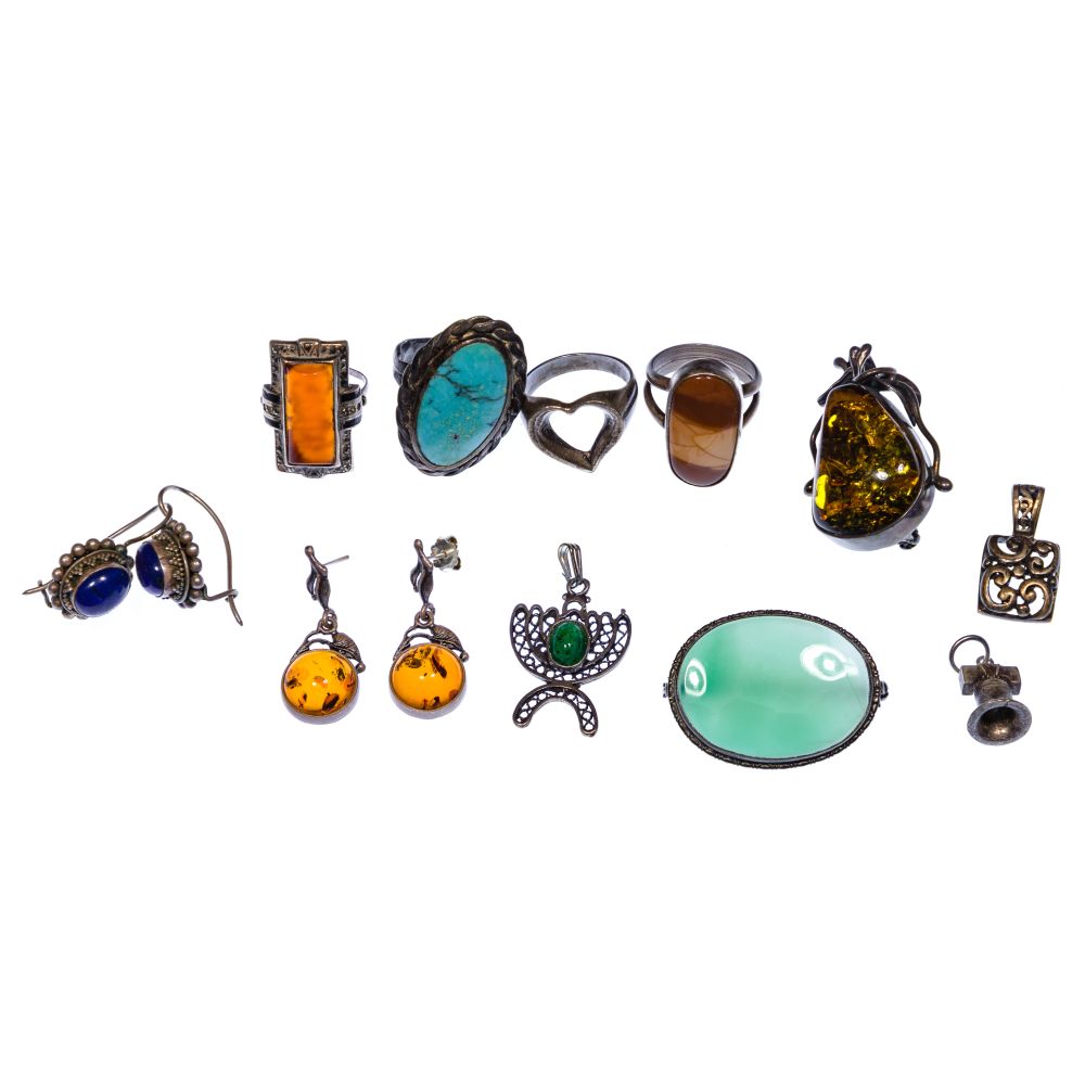 Sterling Silver And Coin 900 Silver Jewelry Assortment Leonard Auction Sterling Silver And Coin 900 Silver Jewelry Assortment Leonard Auction