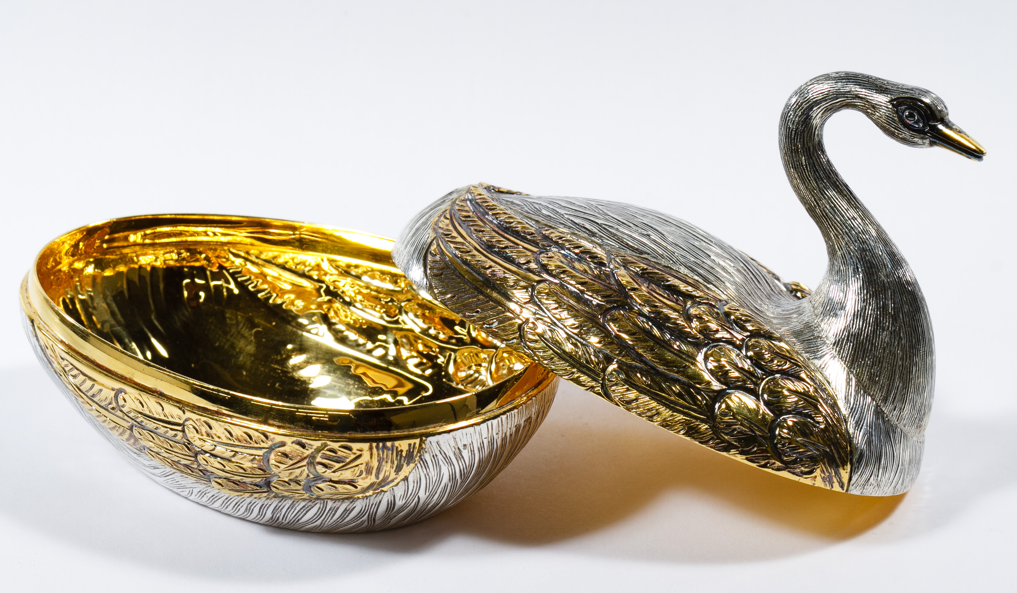 Tane Orfebres Mexican Sterling Silver Swan Form Sugar