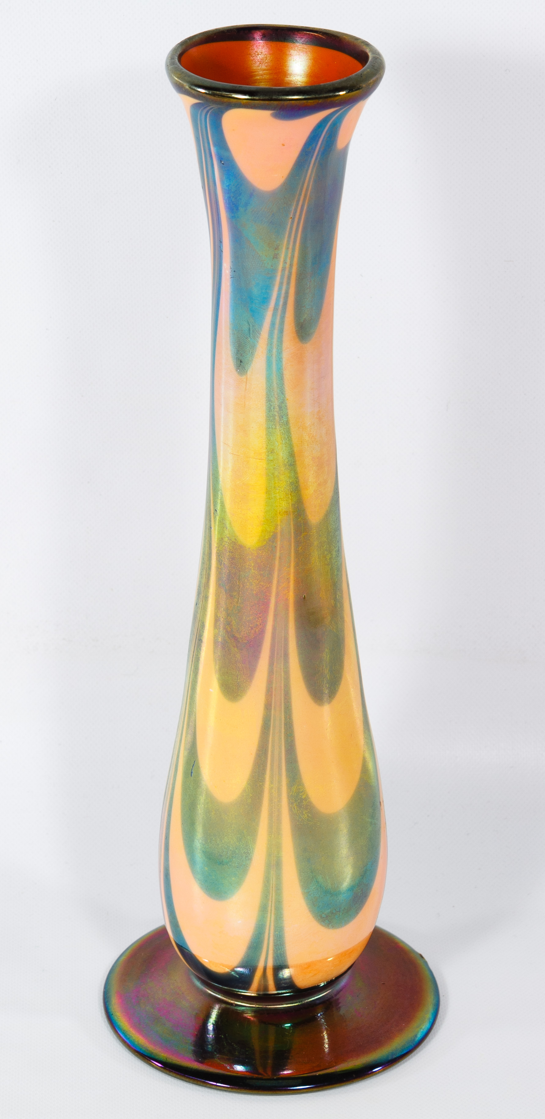 Imperial Freehand Iridescent Art Glass Vase
