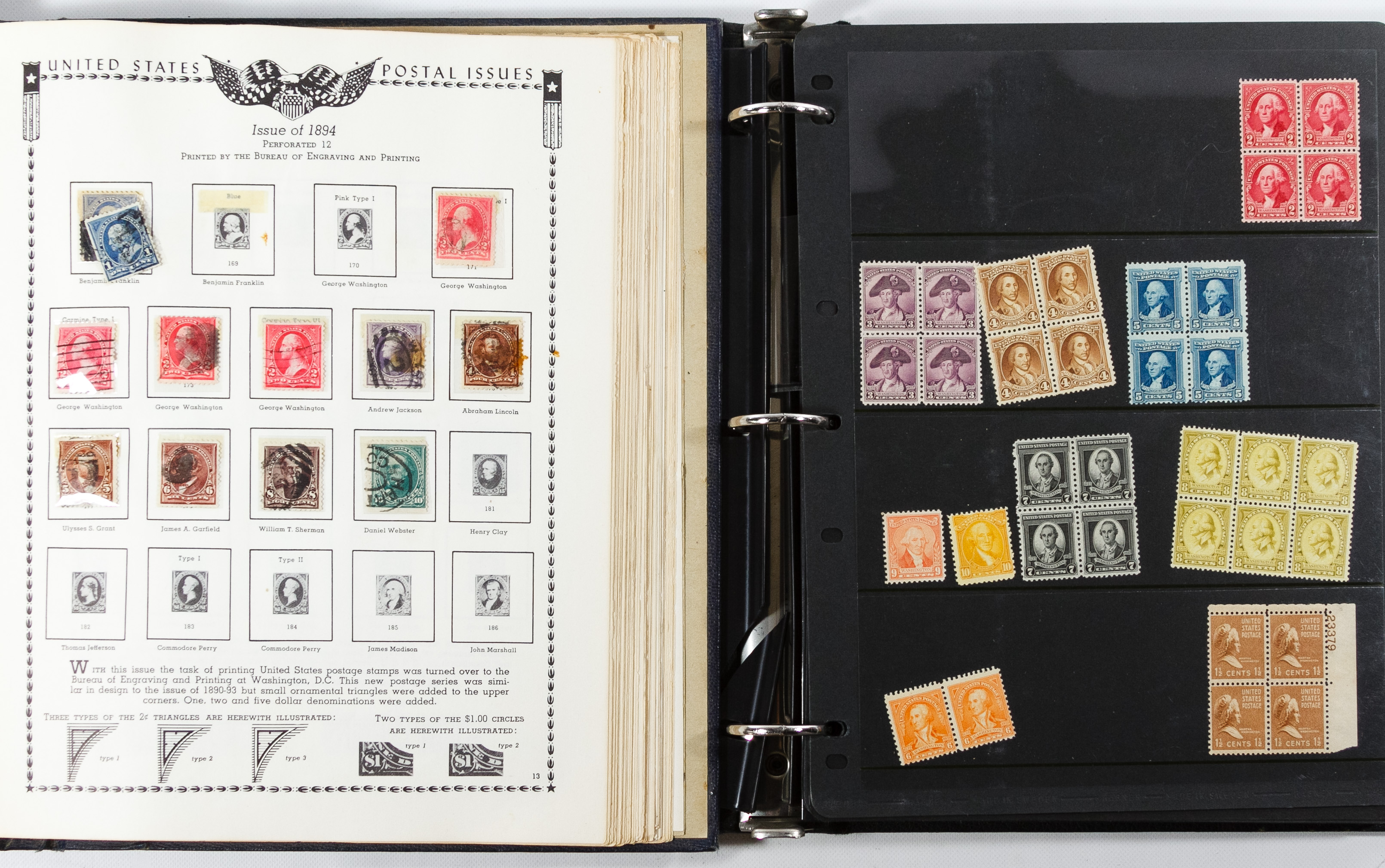 US Postage Stamp Album Assortment