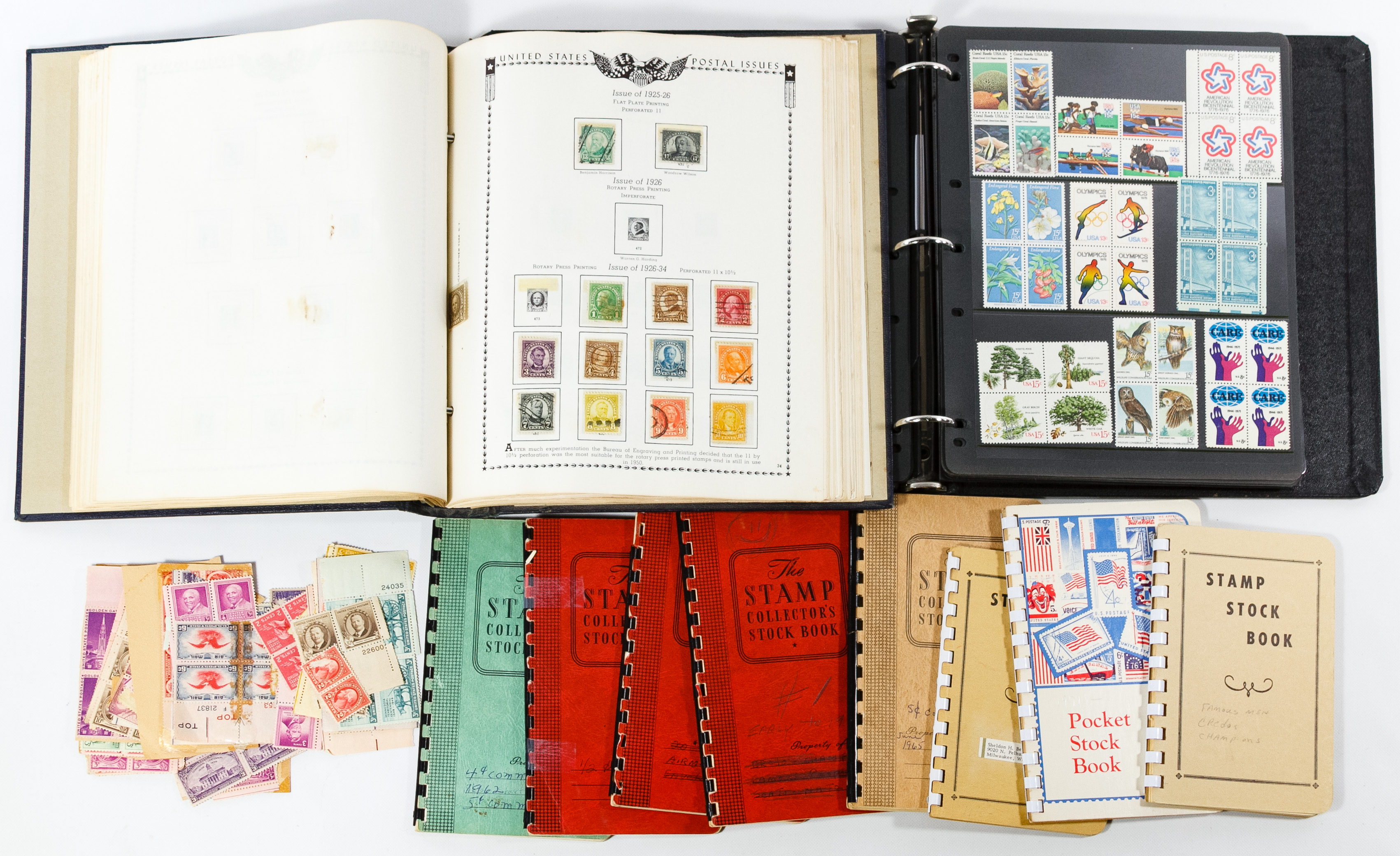 US Postage Stamp Album Assortment