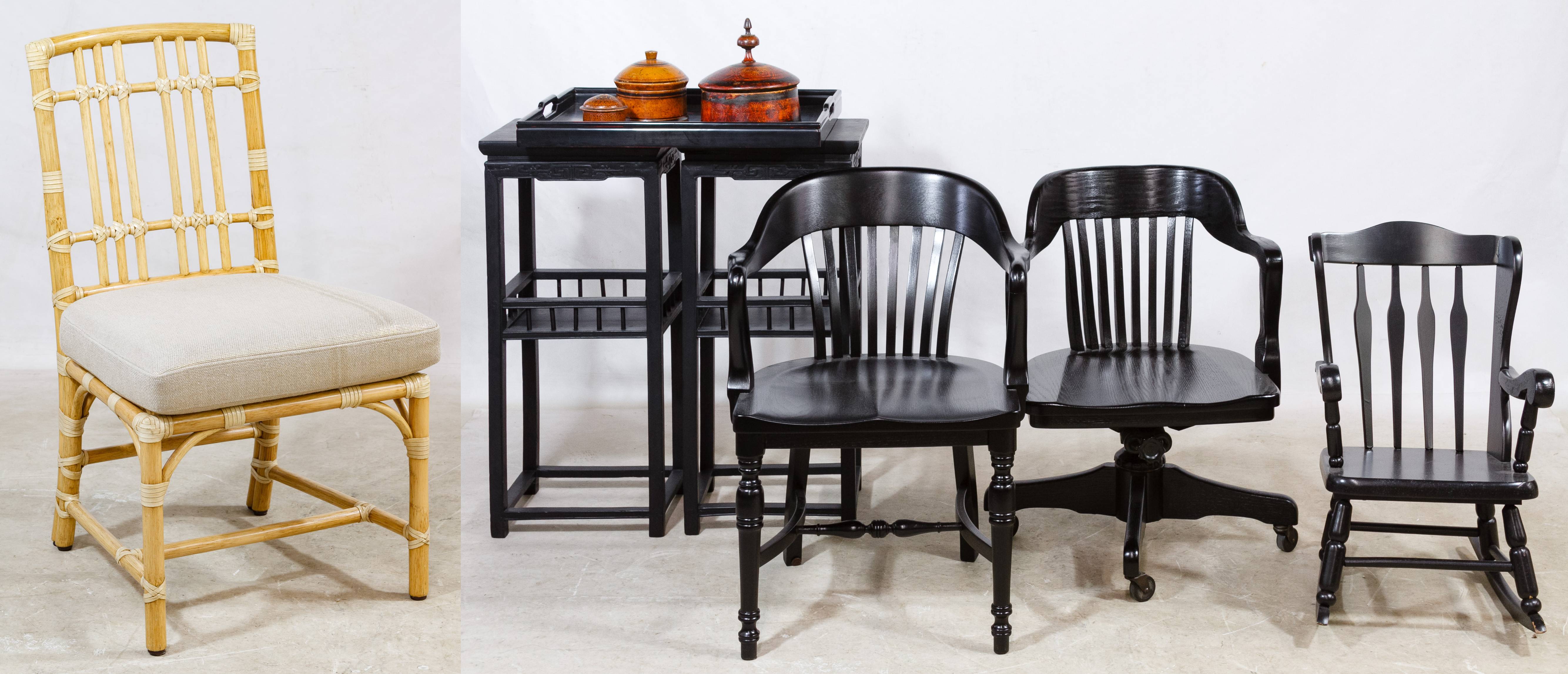 McGuire Balboa Rattan Side Chair - Jun 25, 2017 | Leonard Auction, Inc ...