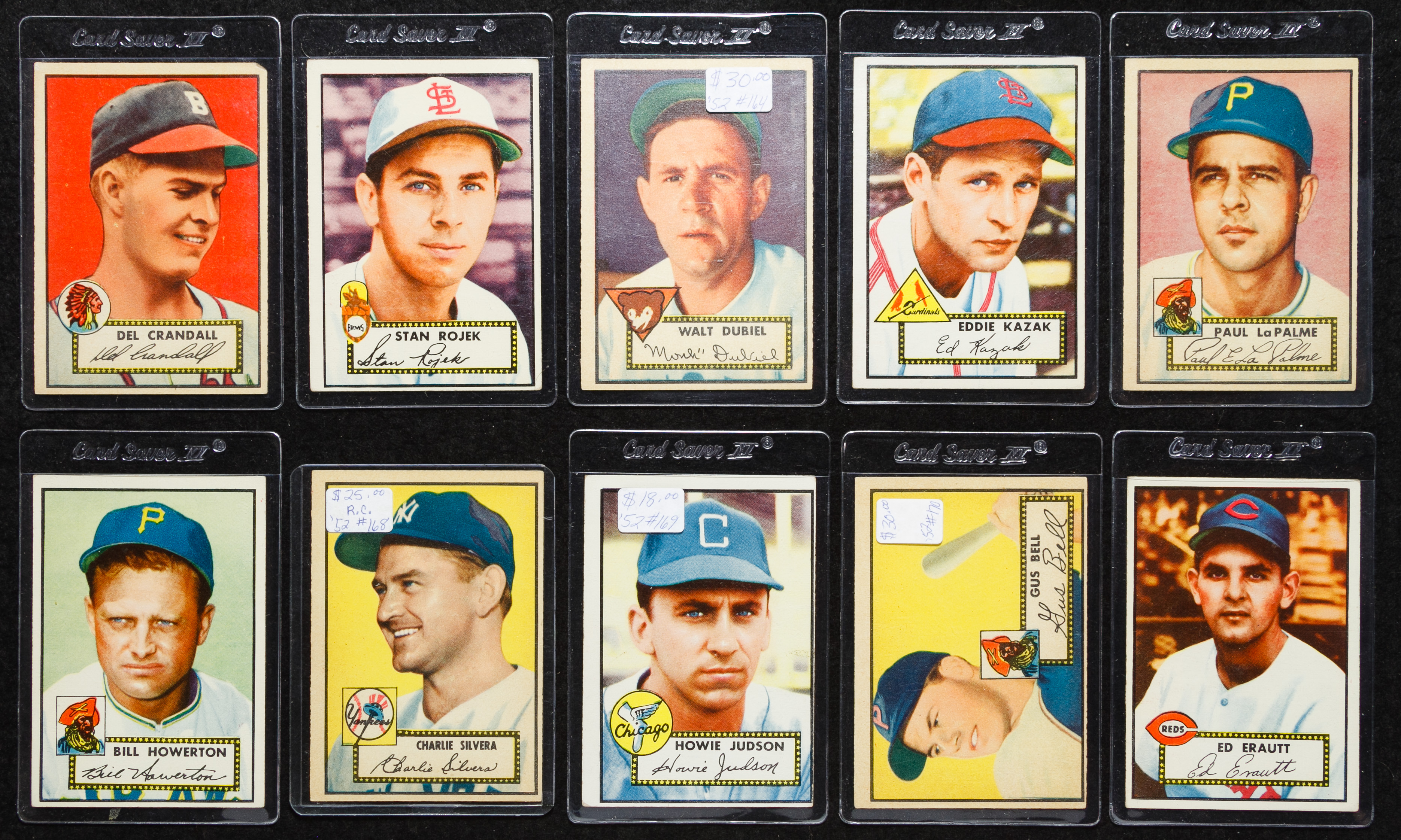 1952 Topps Baseball Card Assortment