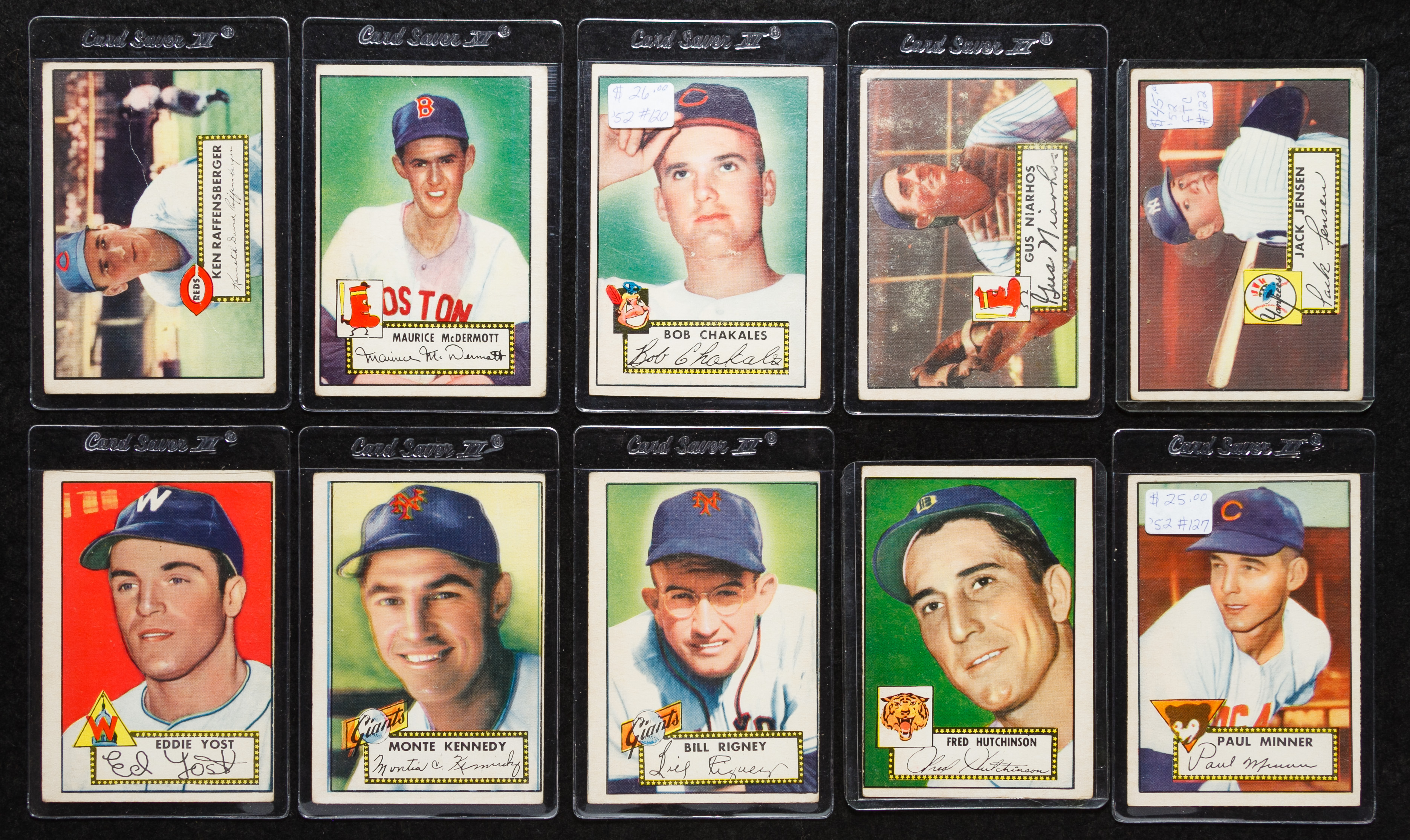 1952 Topps Baseball Card Assortment
