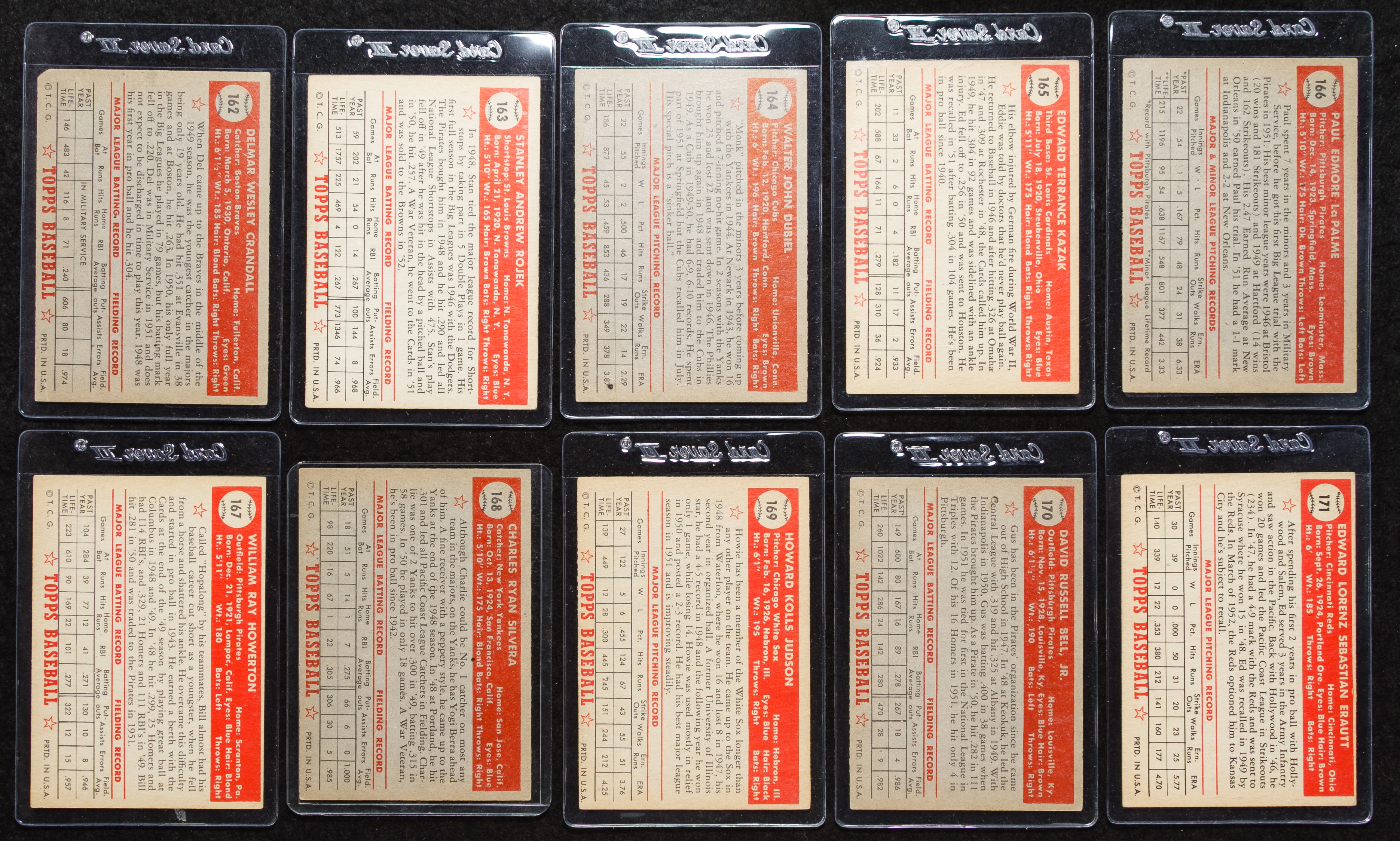 1952 Topps Baseball Card Assortment