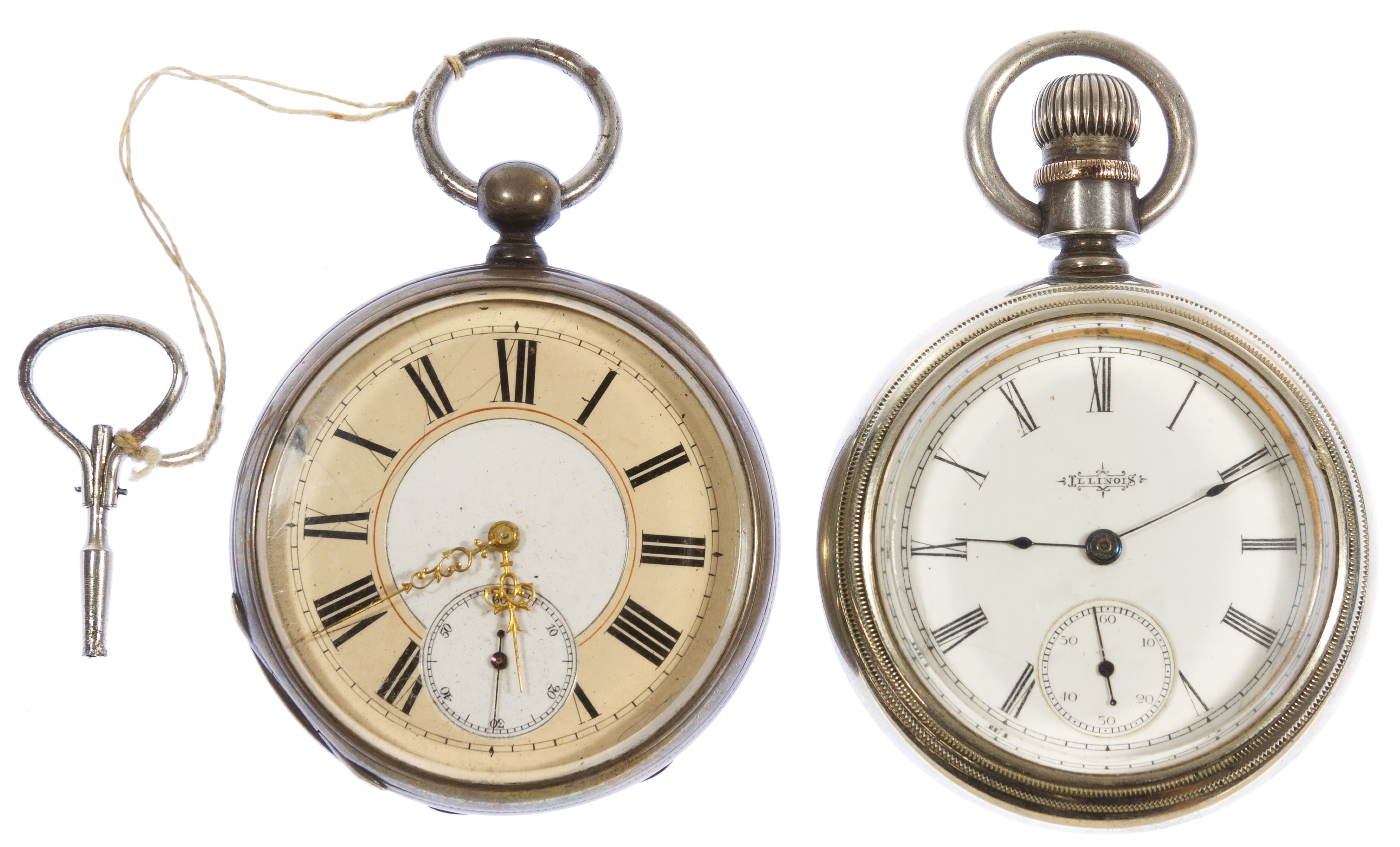 Silver Open Face Pocket Watches