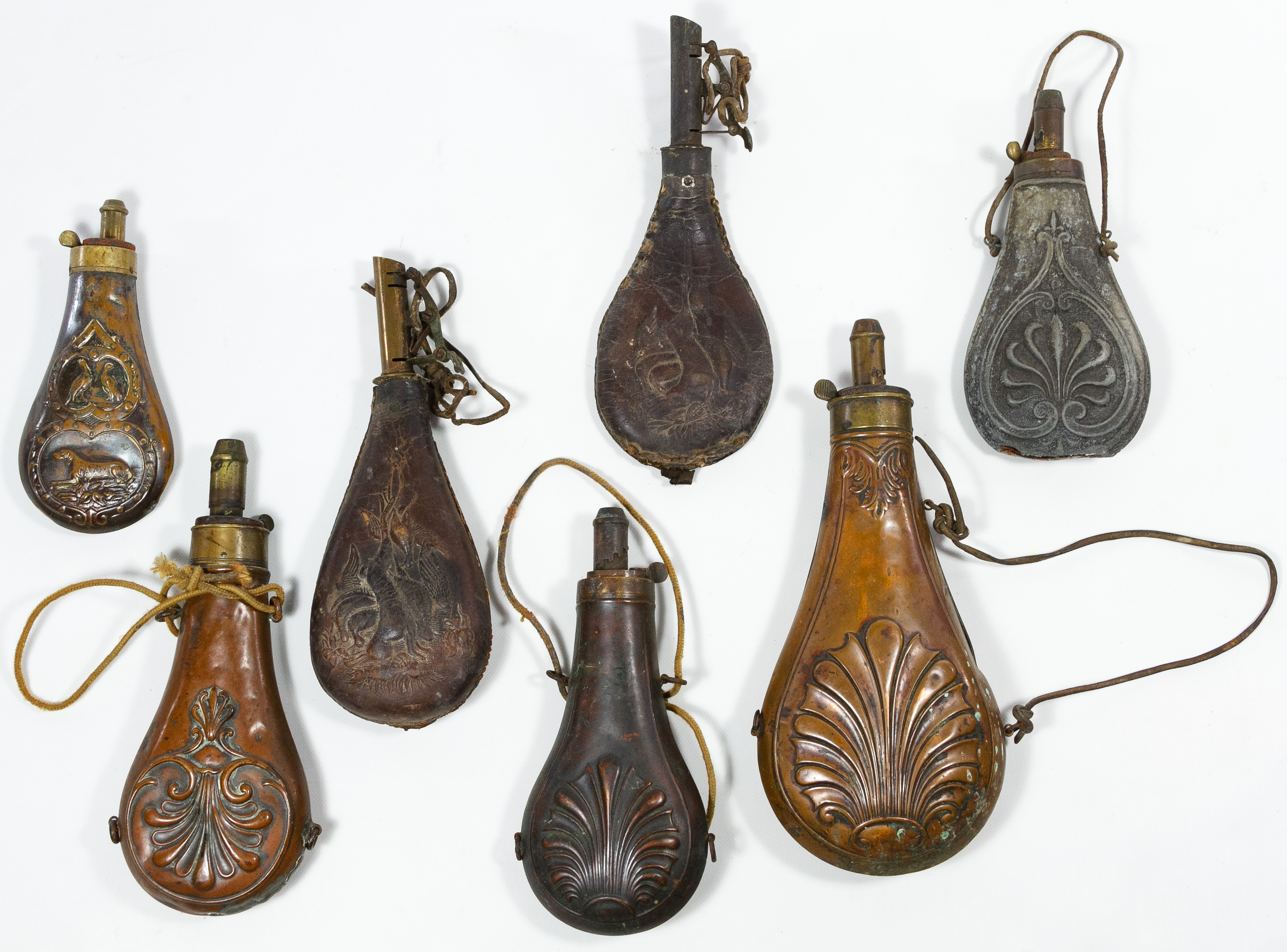 Civil War Era Powder Flask Assortment