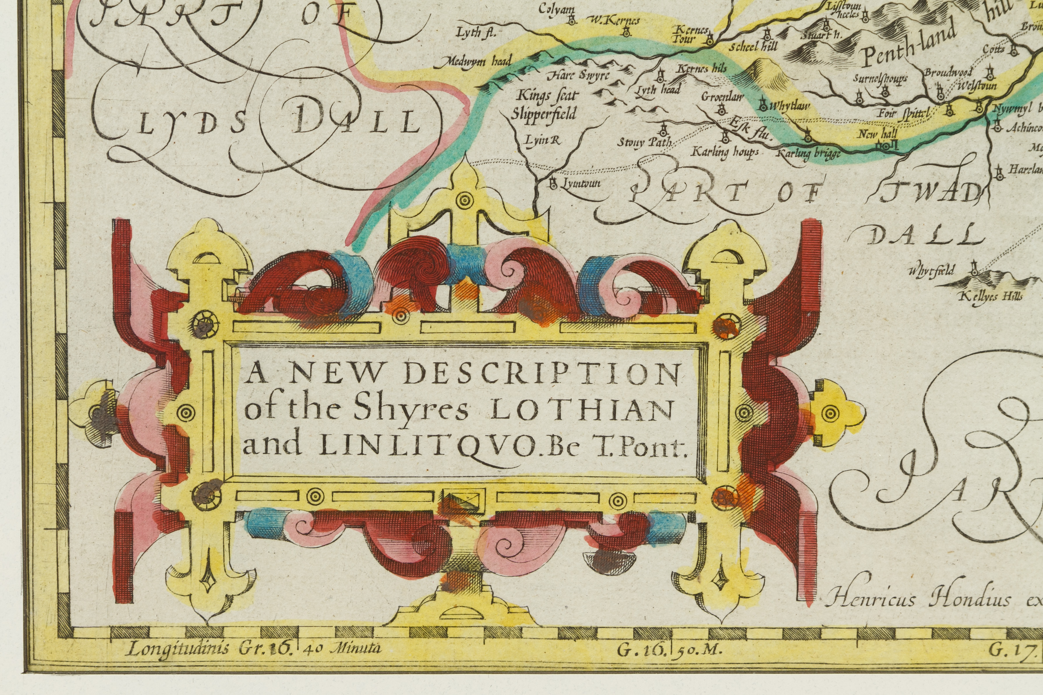 Hand Colored 'Edenburg, Scotland' Map