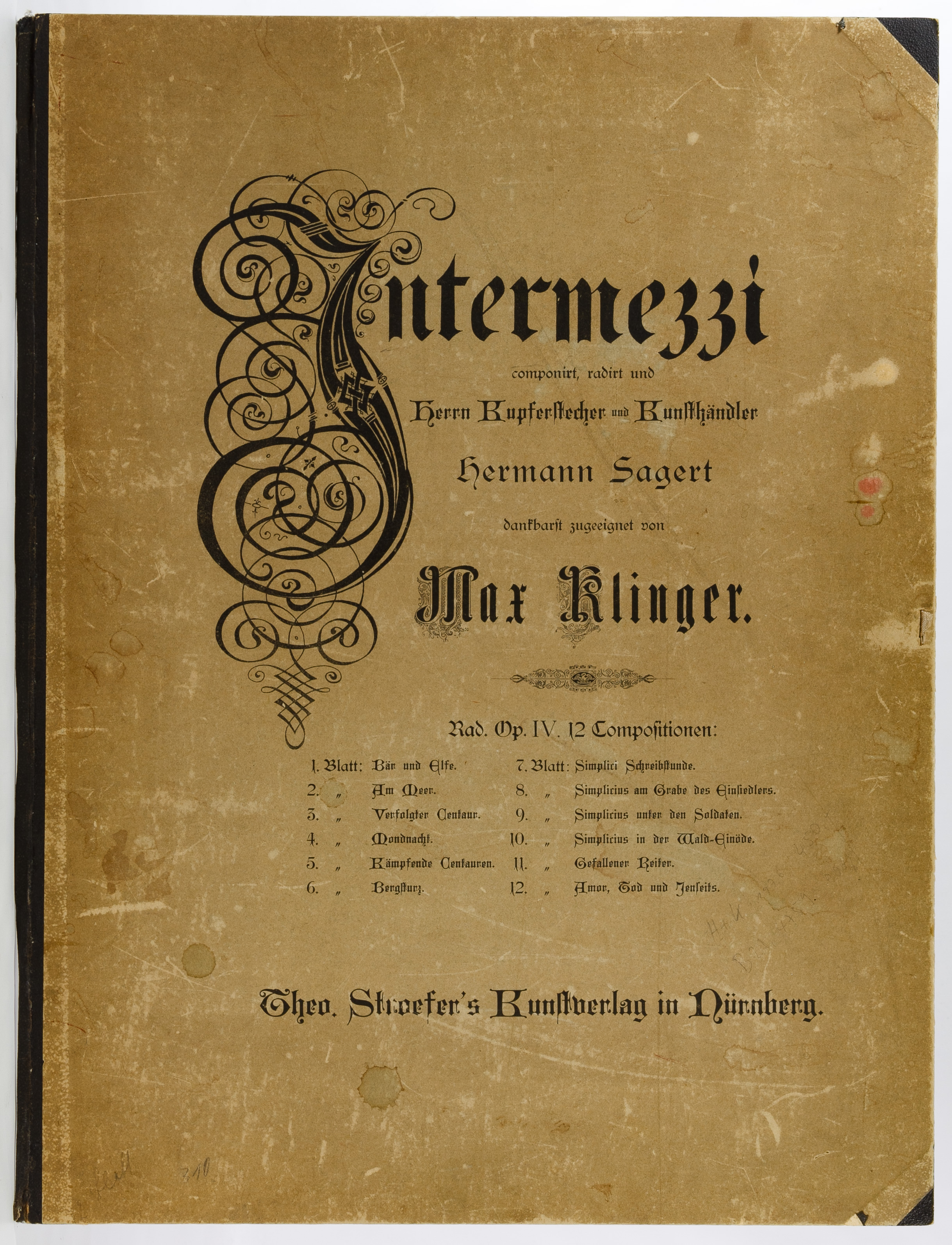 Max Klinger (German, 1857-1920) 'Intermezzi Opus IV'