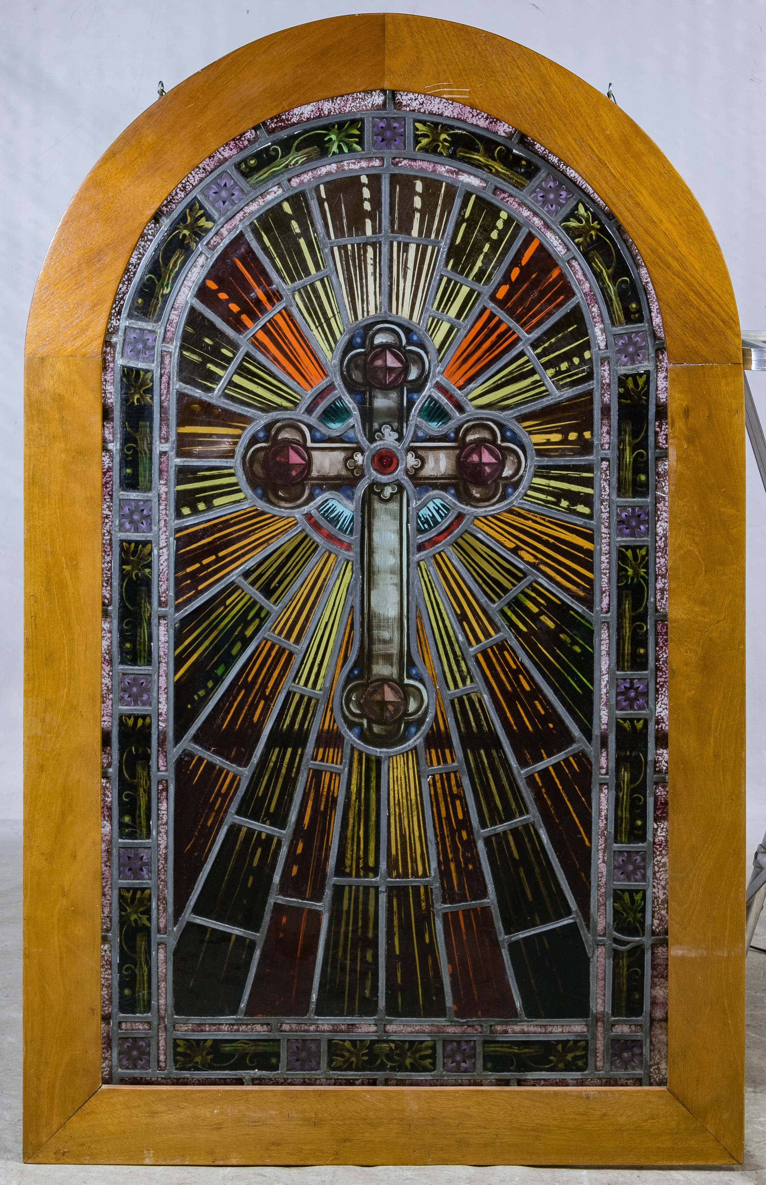 Stained Glass Religious Window Panel