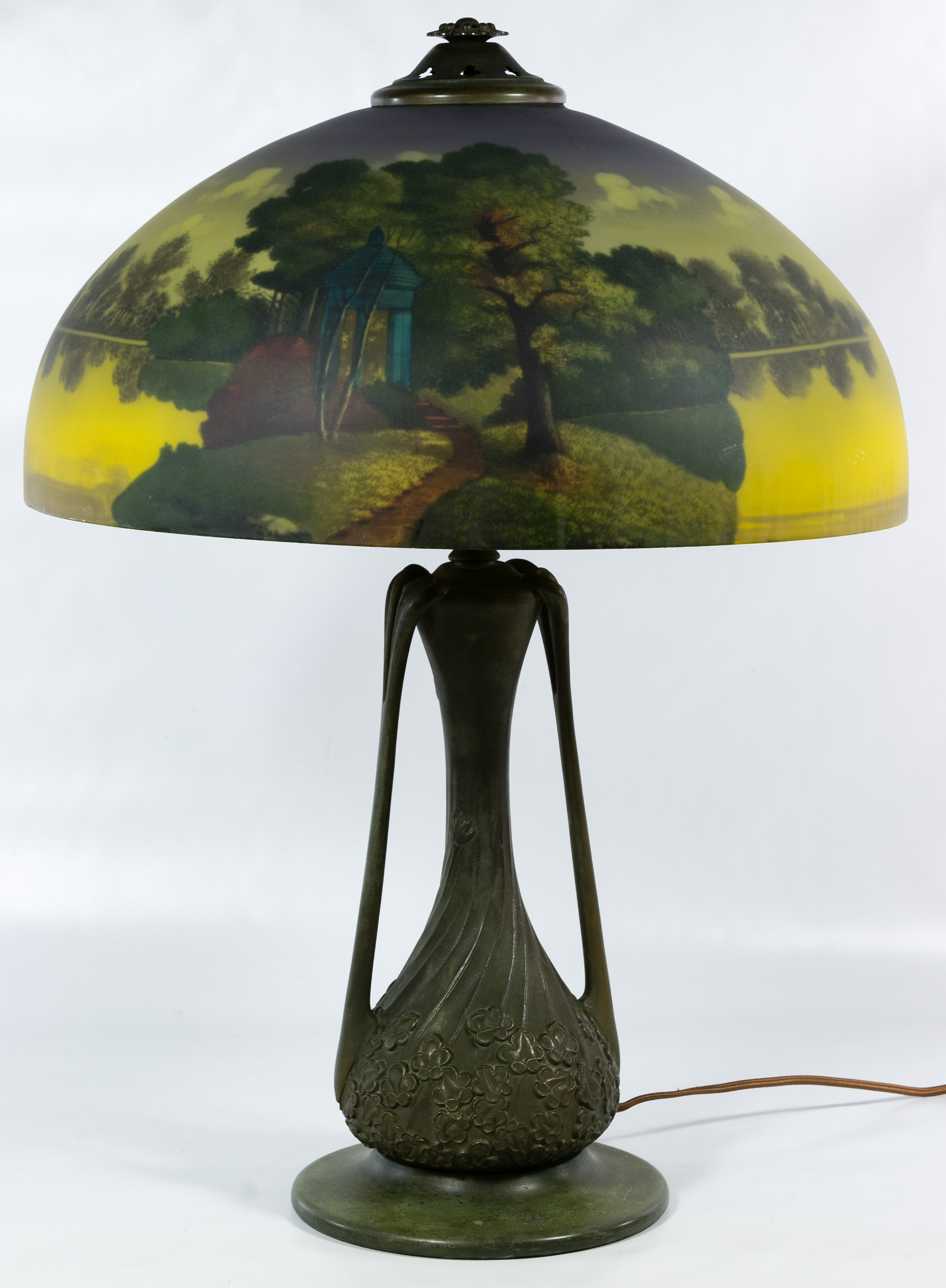 Reverse Painted Shade Table Lamp