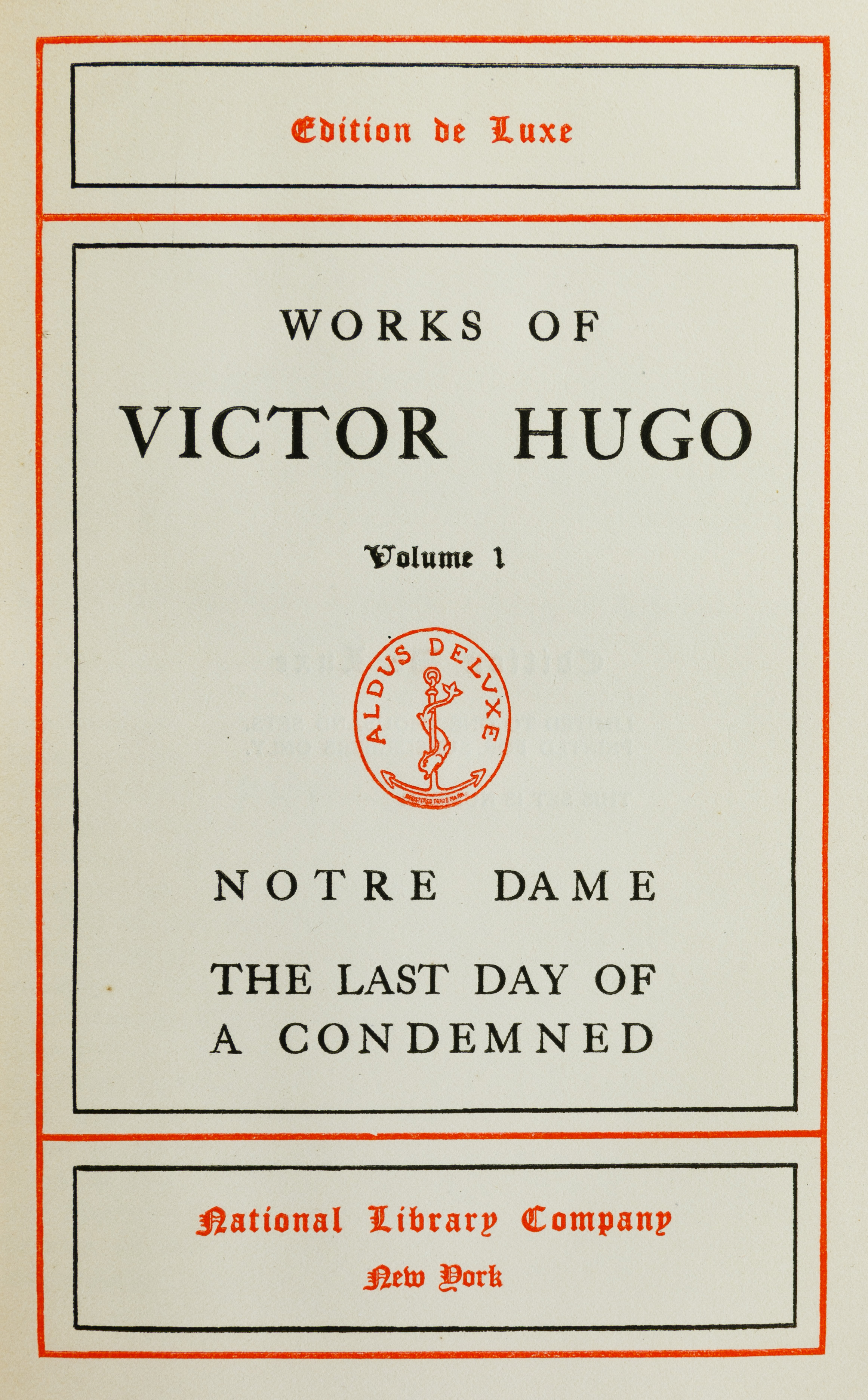 Works of Victor Hugo National Library Company Limited