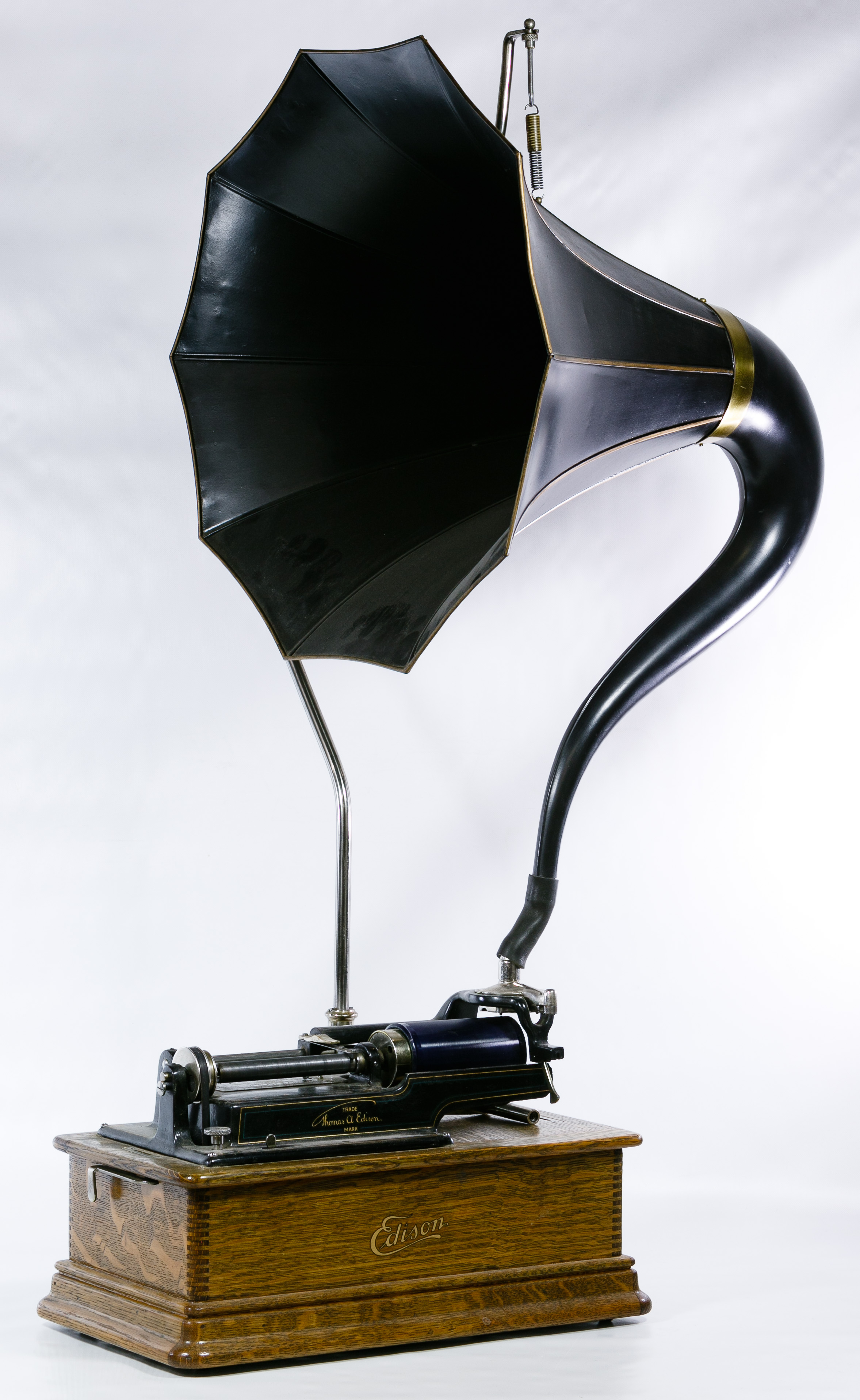 Edison Model XE Cylinder Roll Phonograph with Roll