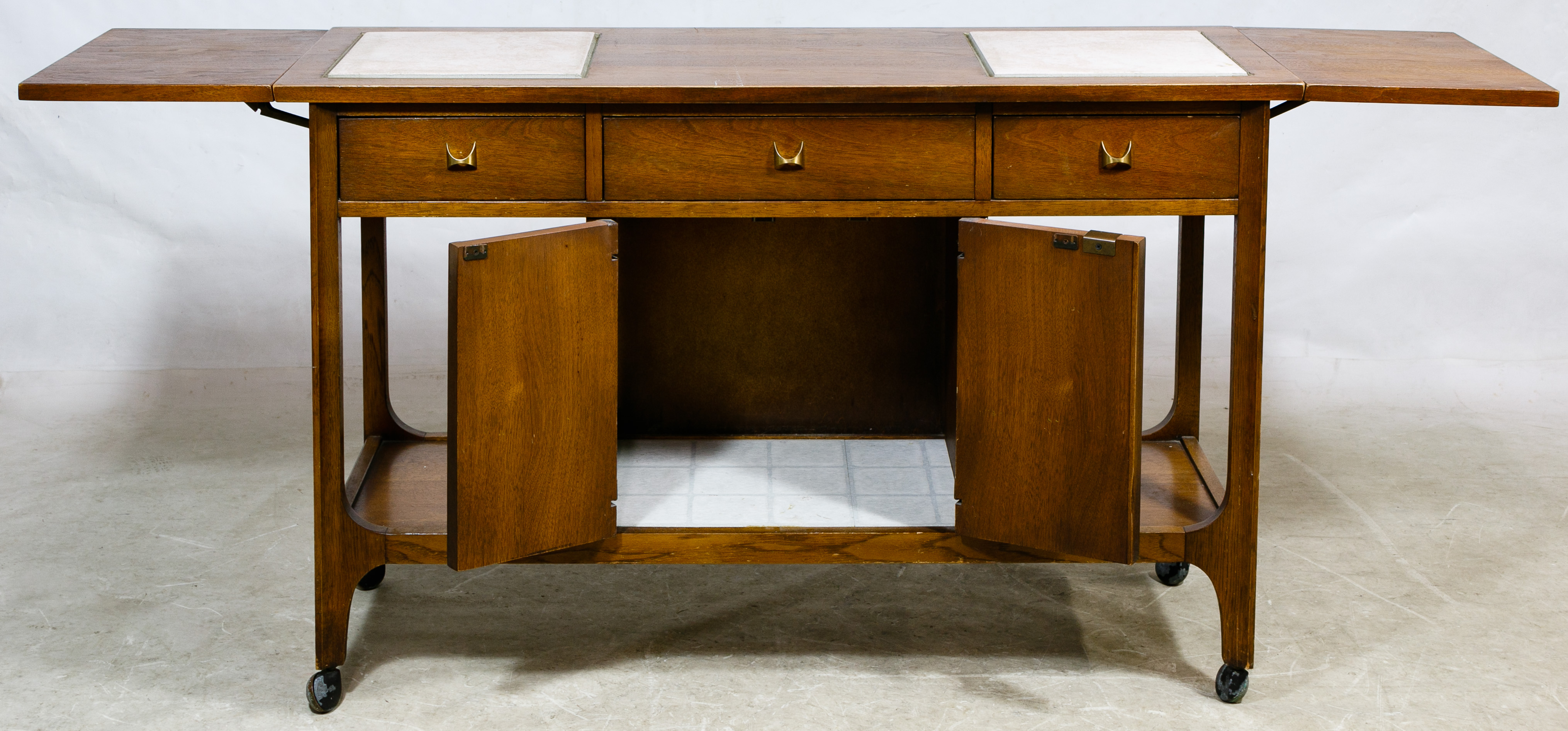 Teakwood Rolling Buffet Server by Broyhill Brasilia