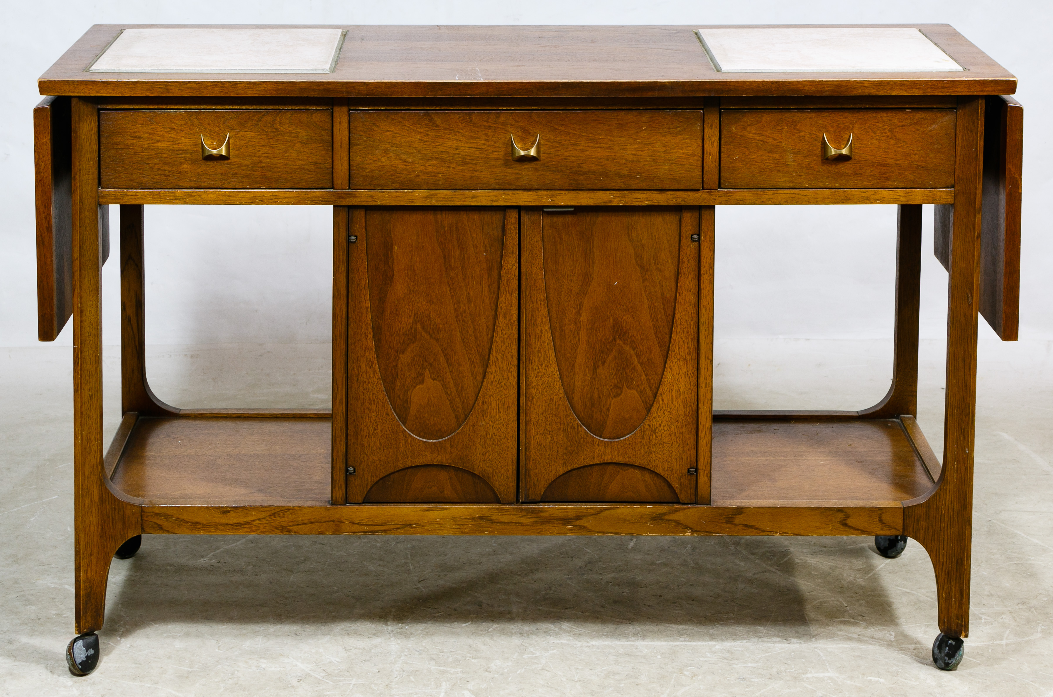 Teakwood Rolling Buffet Server by Broyhill Brasilia