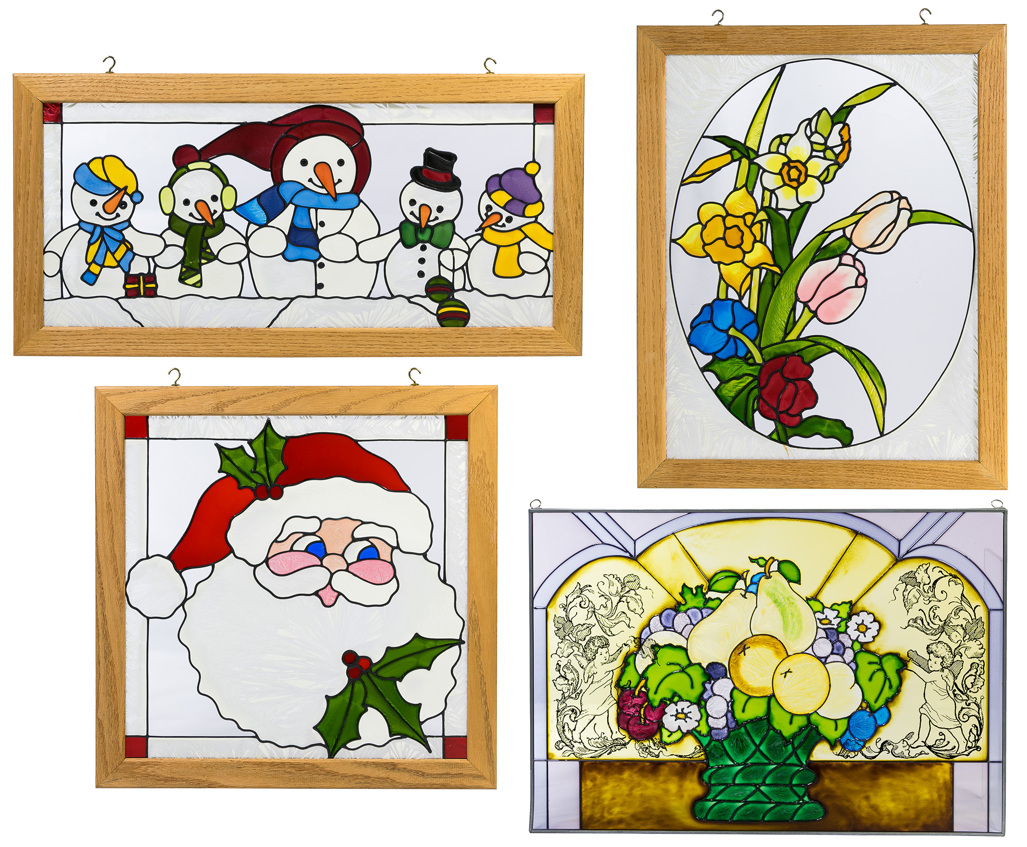 Stained Glass Style Window Panel Assortment