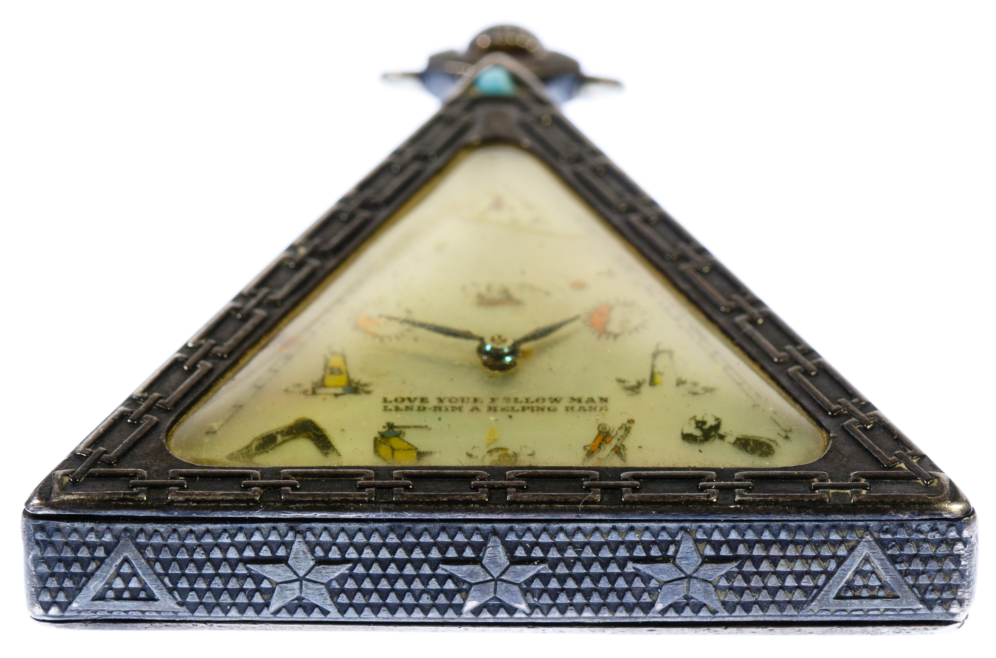 Tempor Masonic Triangle Sterling Silver Cased Pendant