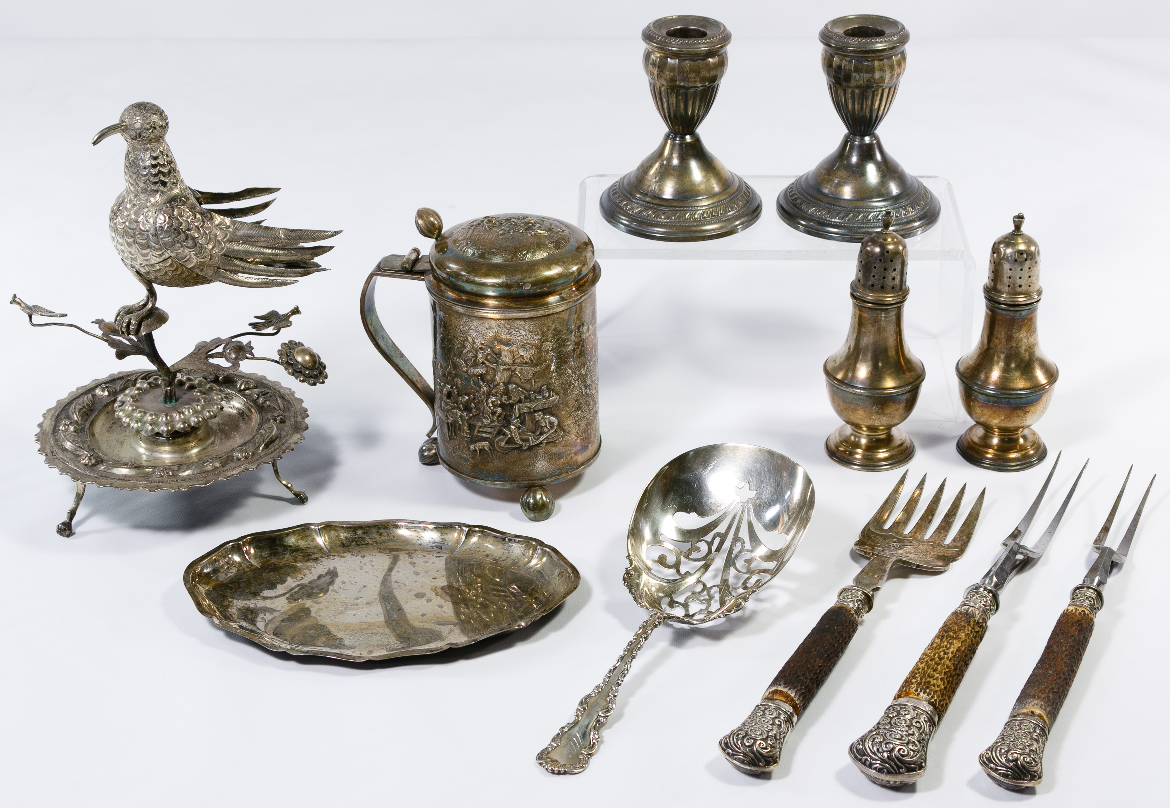 Sterling Silver and Silverplate Object Assortment