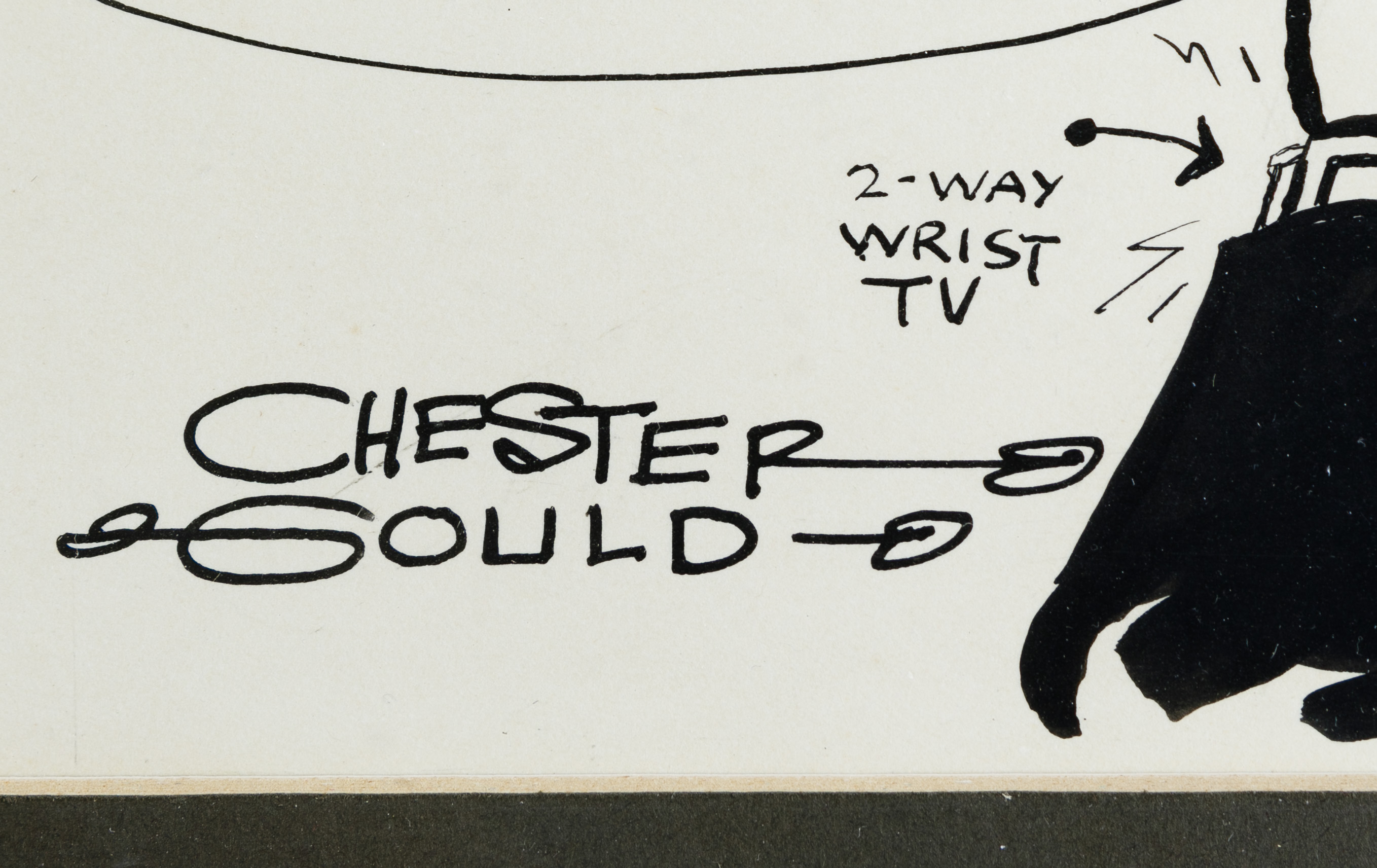 Chester Gould 'Dick Tracy' Auction Cartoon