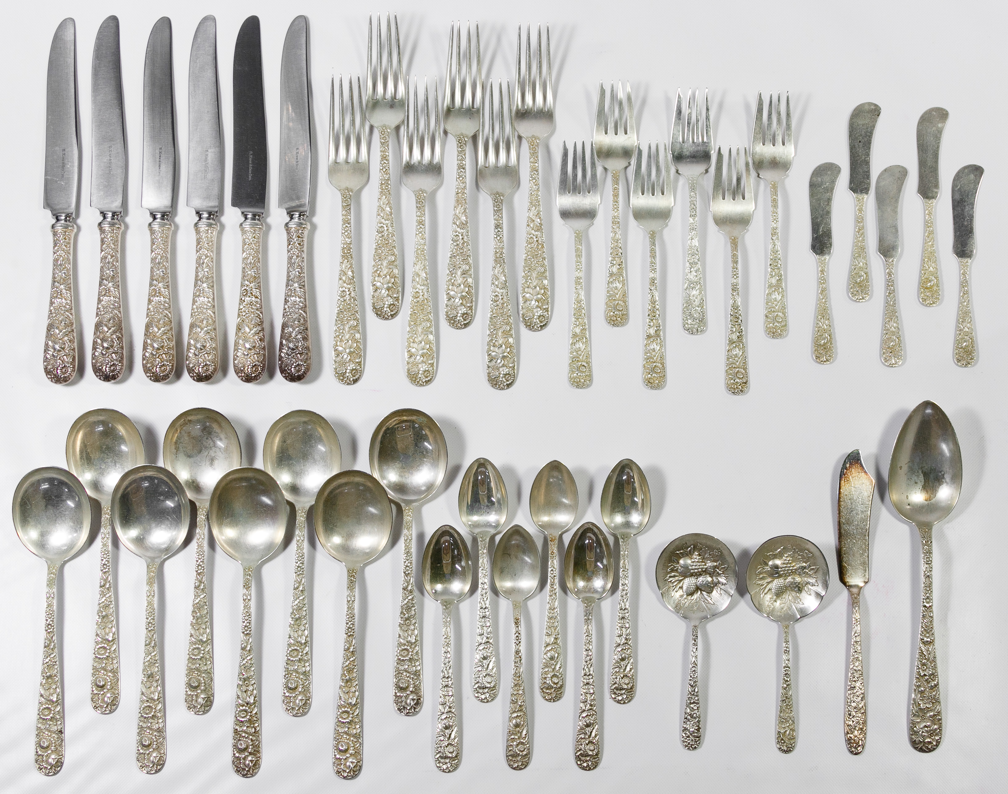 Kirk 'Repousse / Stieff Rose' Sterling Silver Flatware