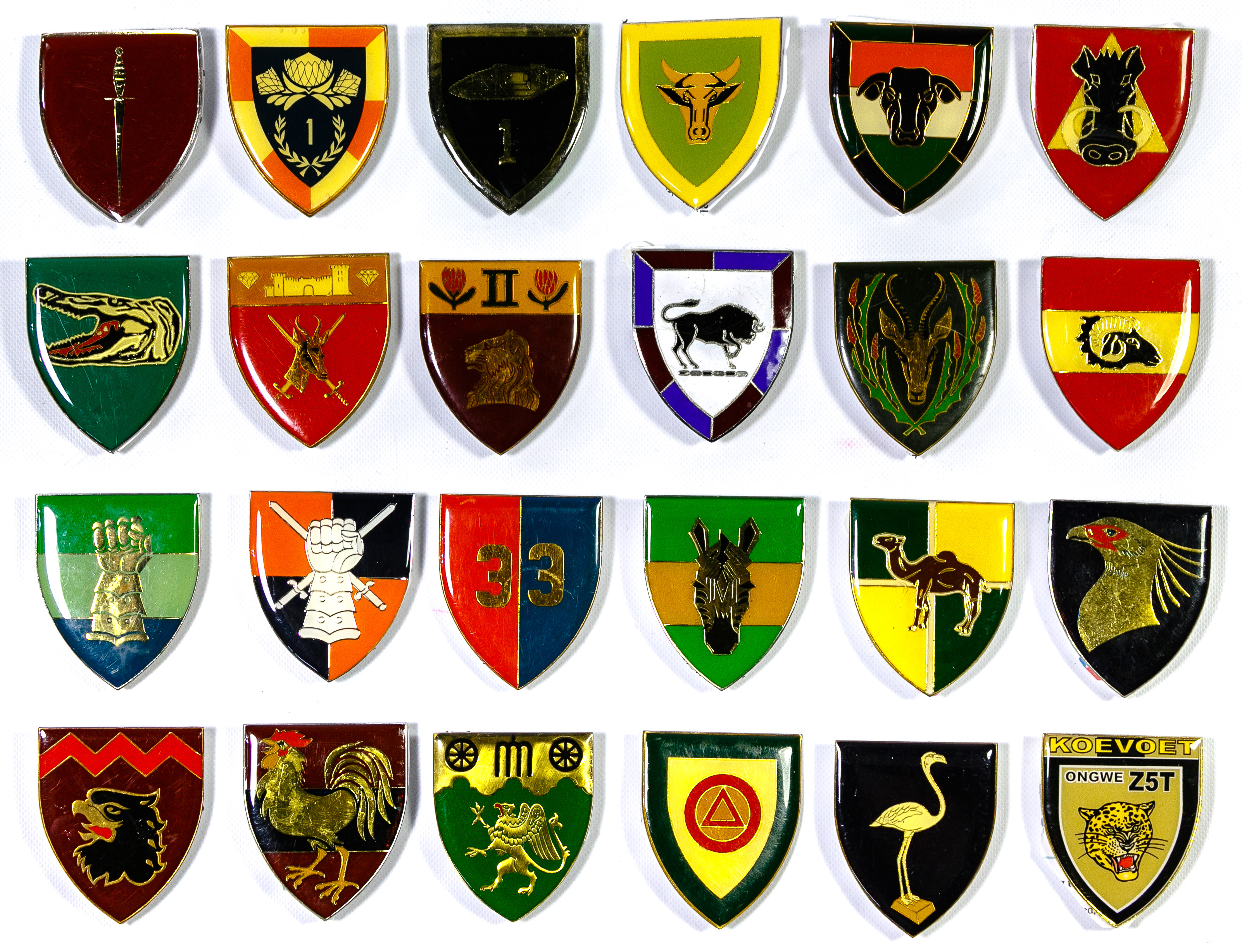 South African Arm Shield Assortment