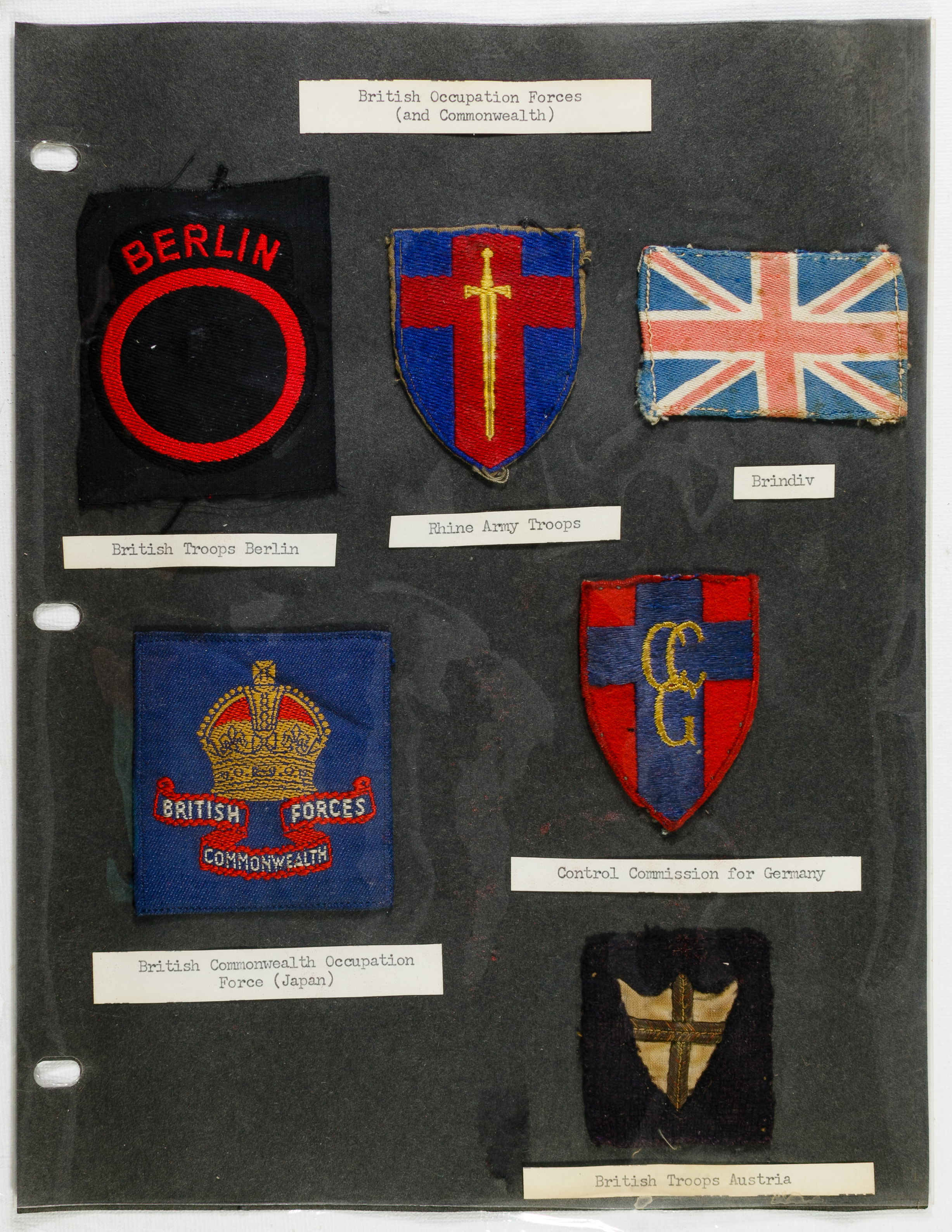 World War II and Later British Shoulder Title and Trade