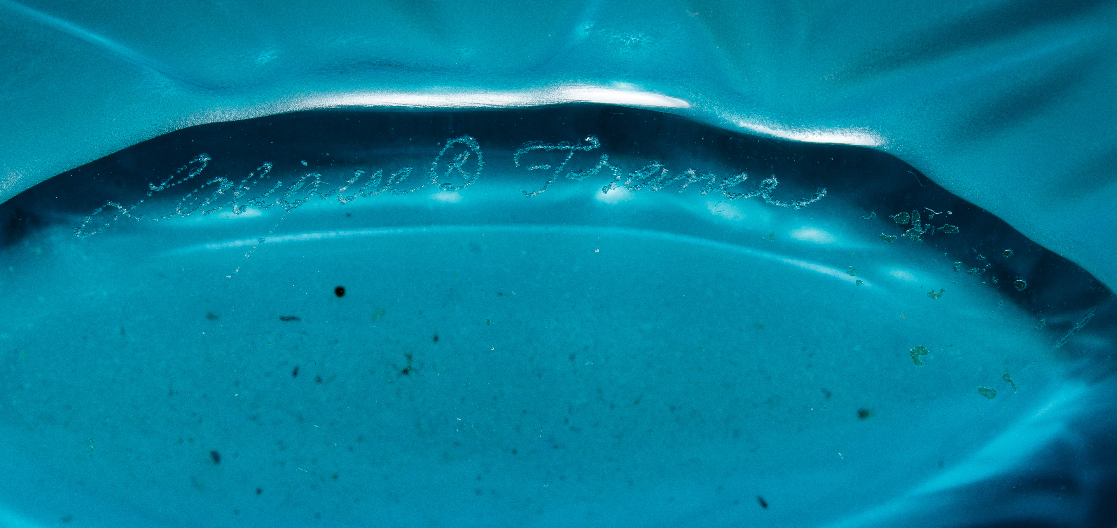 Lalique Crystal Blue 'Filicaria' Bud Vase