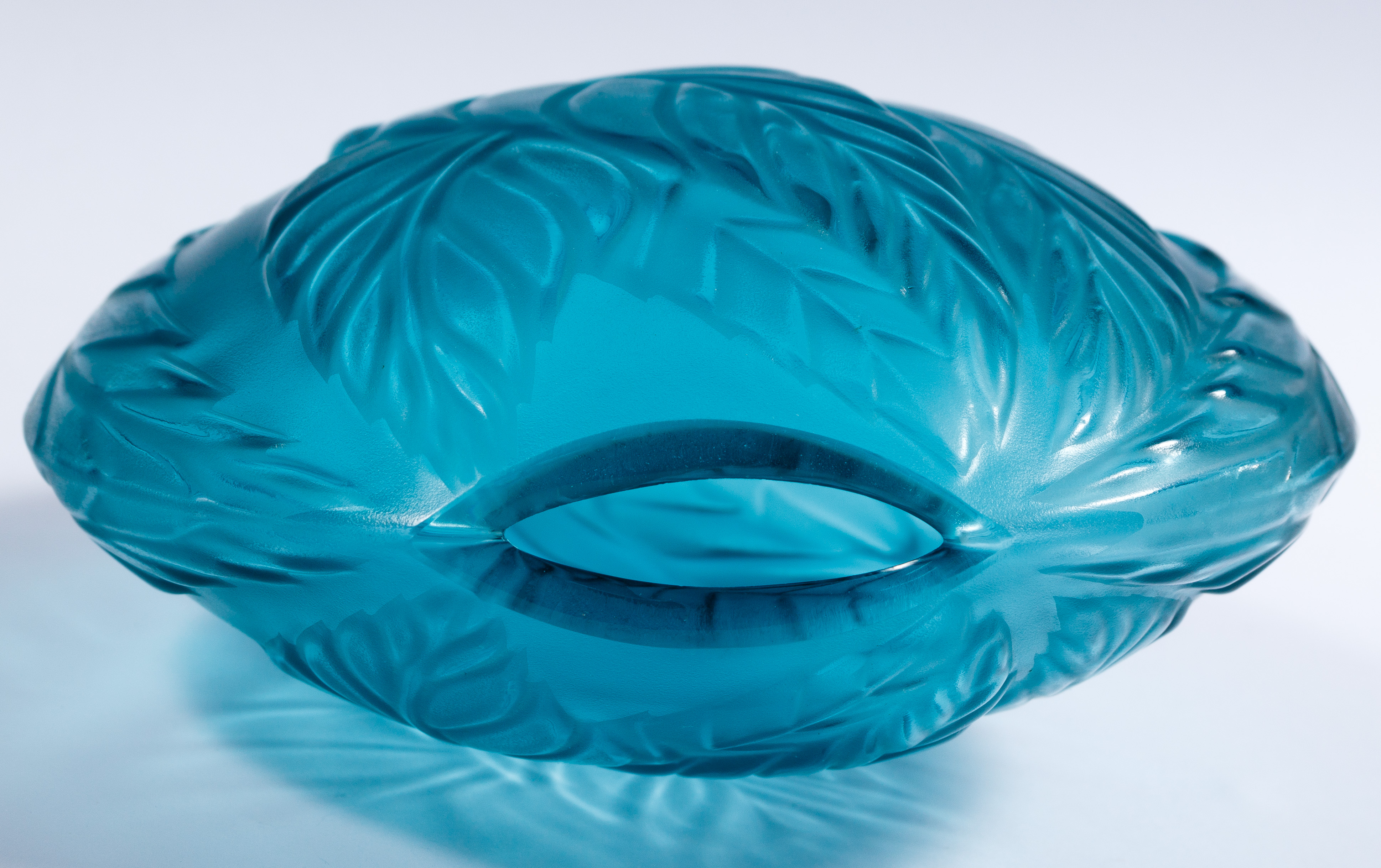 Lalique Crystal Blue 'Filicaria' Bud Vase