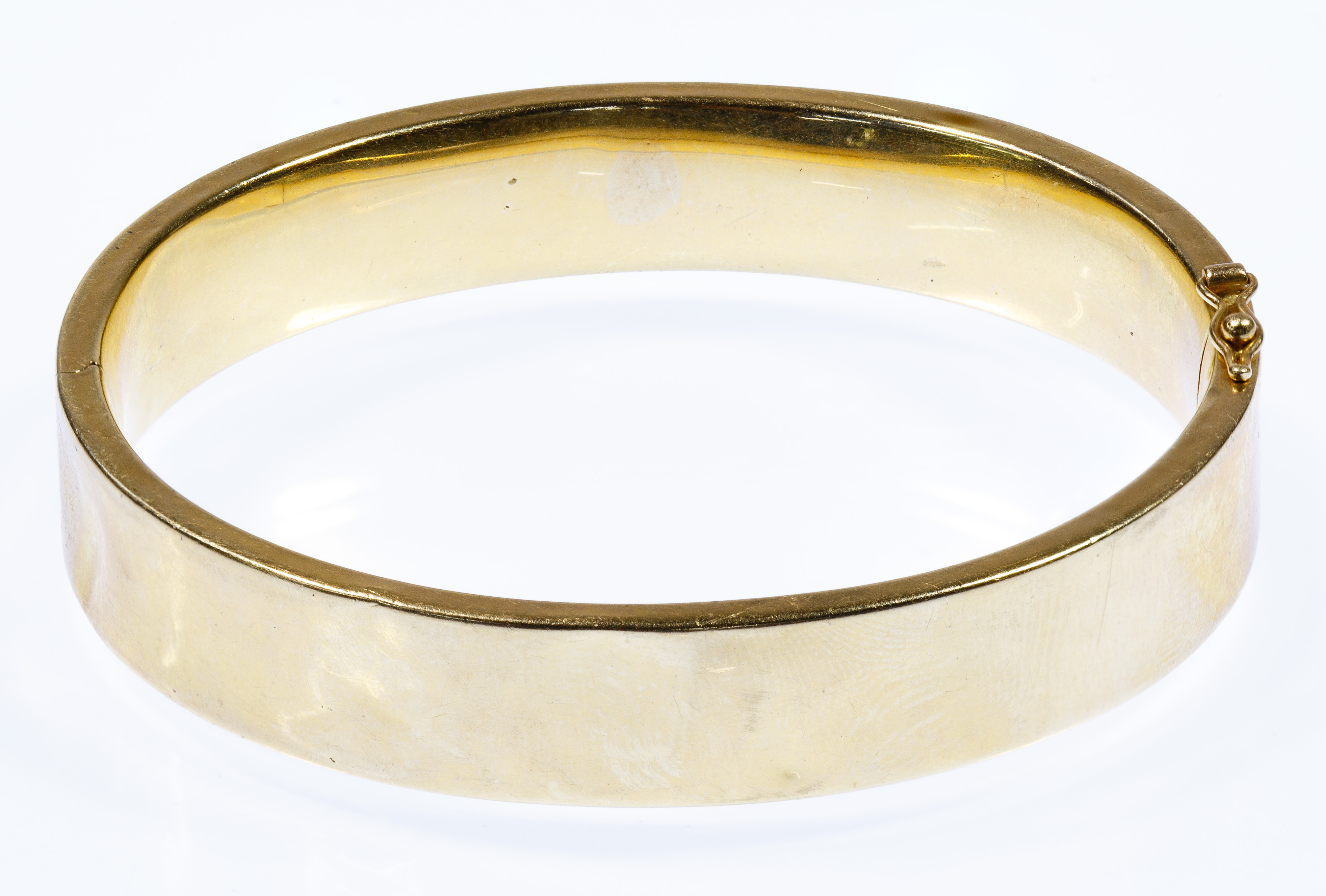 14k Gold Hinged Bangle Bracelet