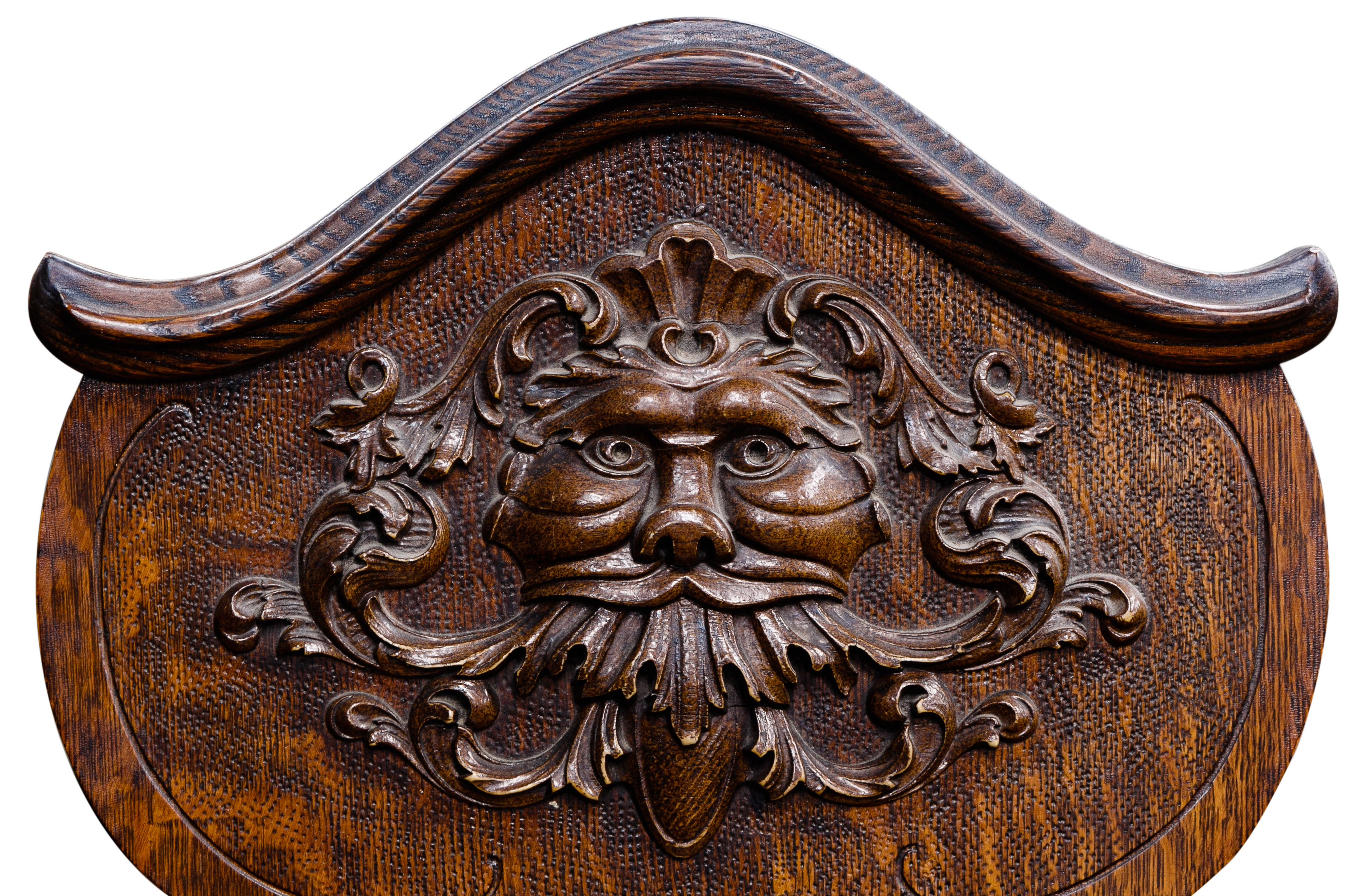 Romanesque Revival Oak Armchairs