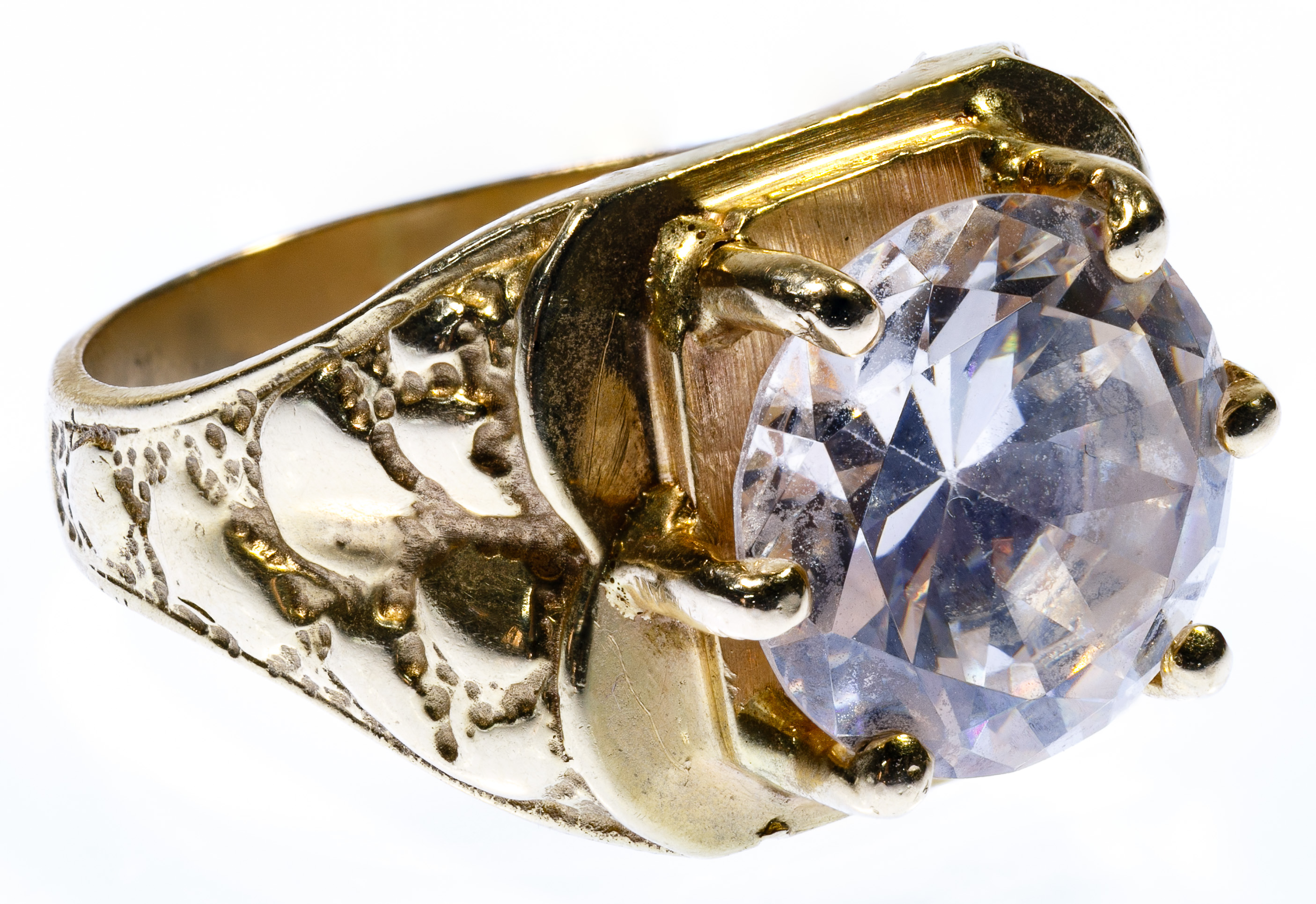 14k Gold and Cubic Zirconia Ring