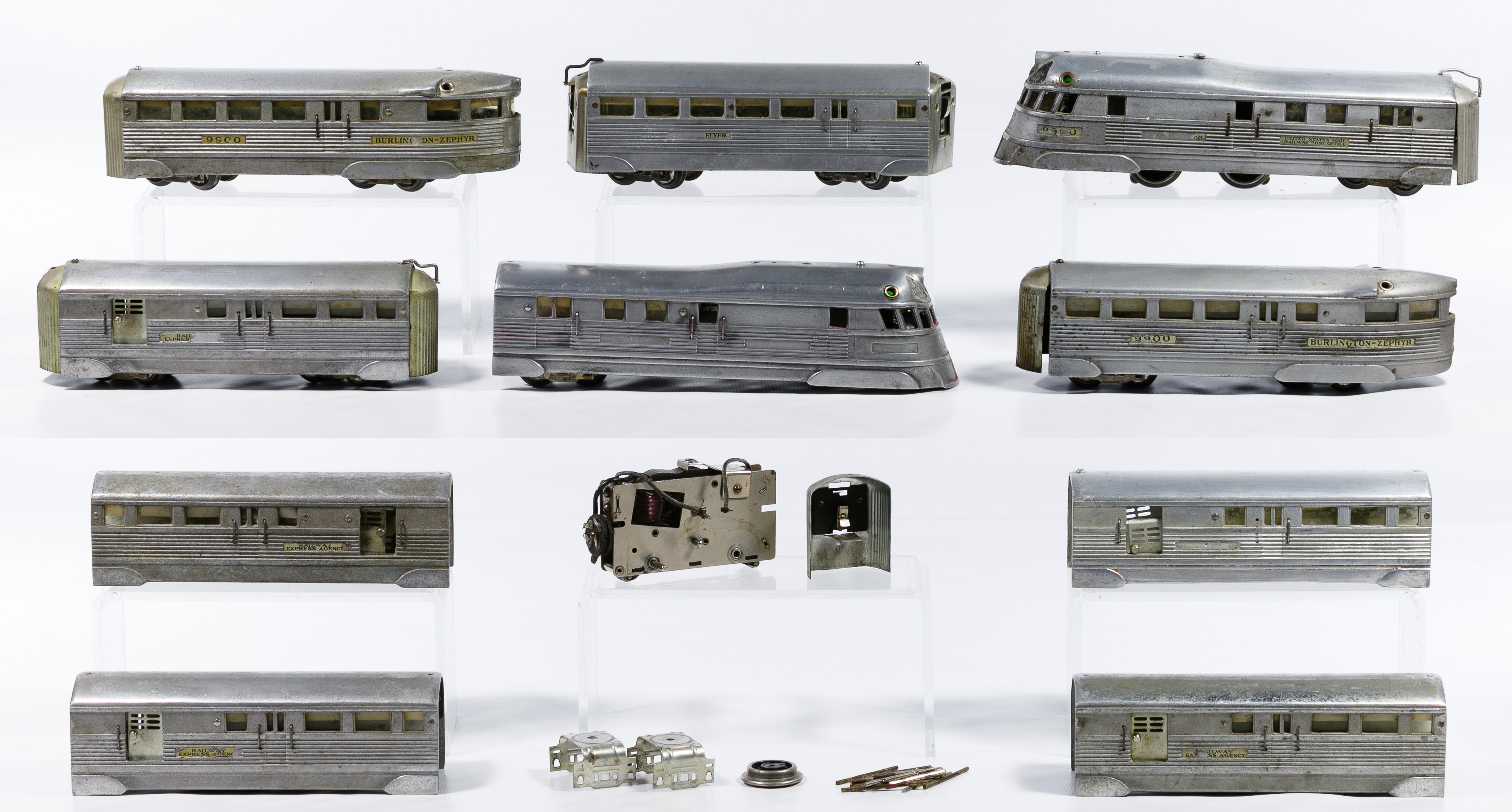 American Flyer Burlington Zephyr Model Train Assortment