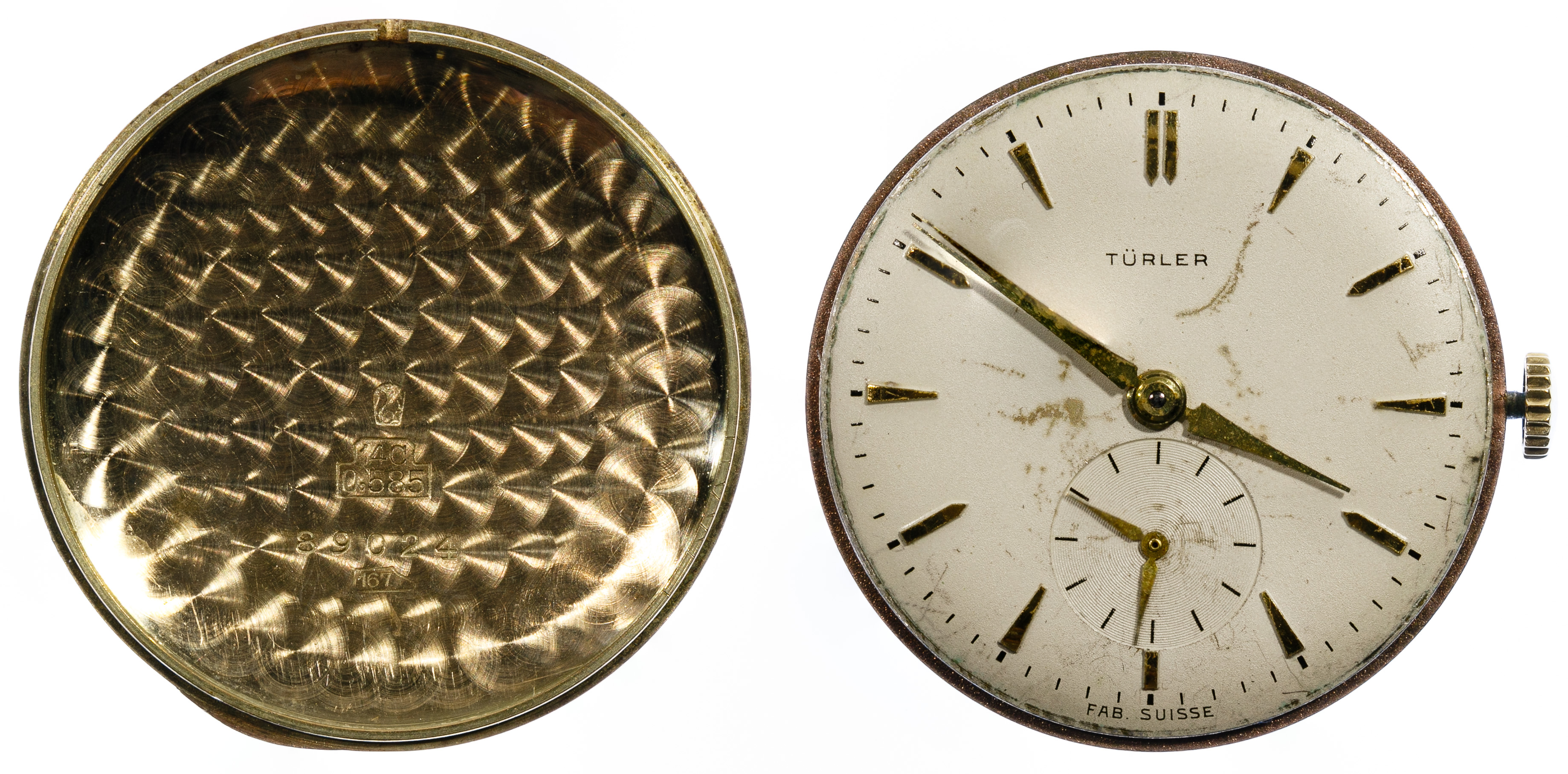 Turler 14k Gold Case Wrist Watch