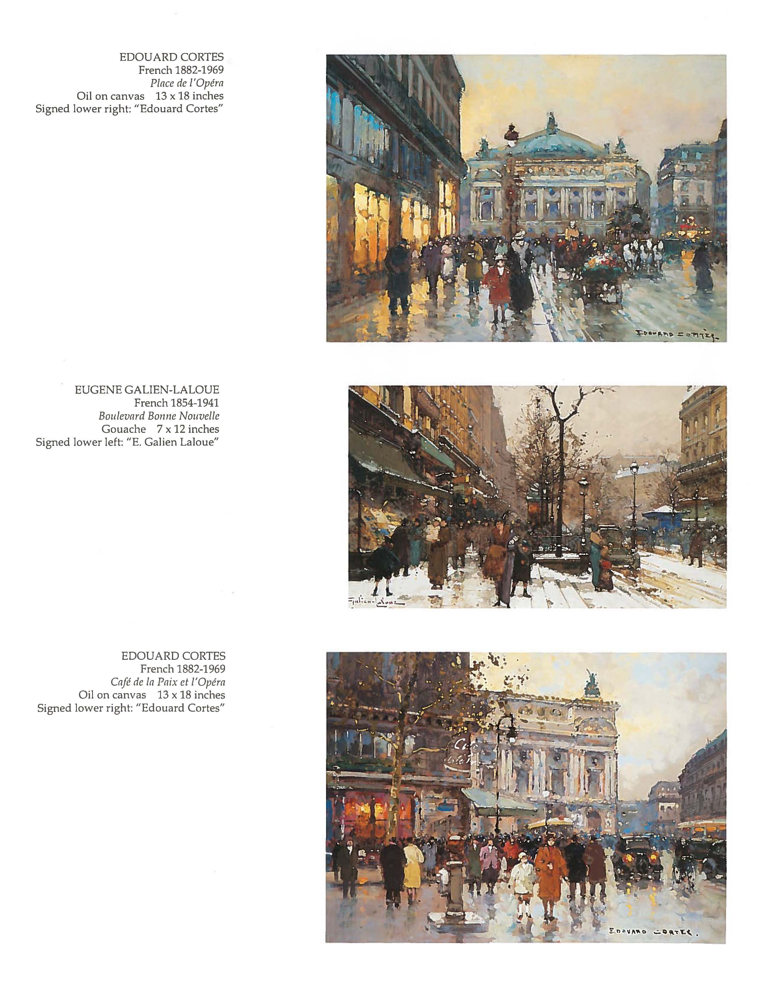 Edouard Cortes (French, 1882-1969) 'Avenue de l'Opera'