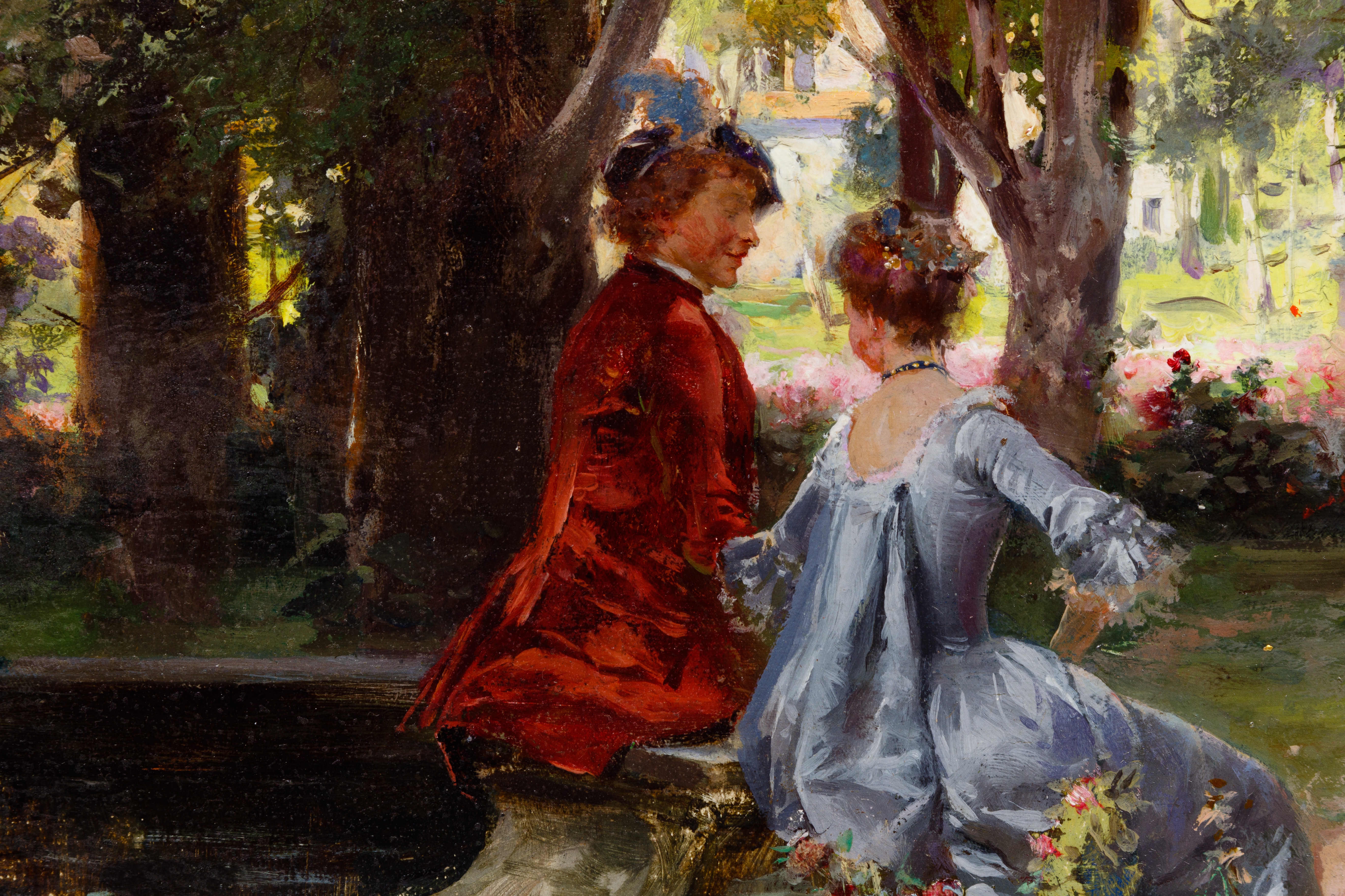 Cesare Auguste Detti (Italian, 1847-1914) Oil on Board