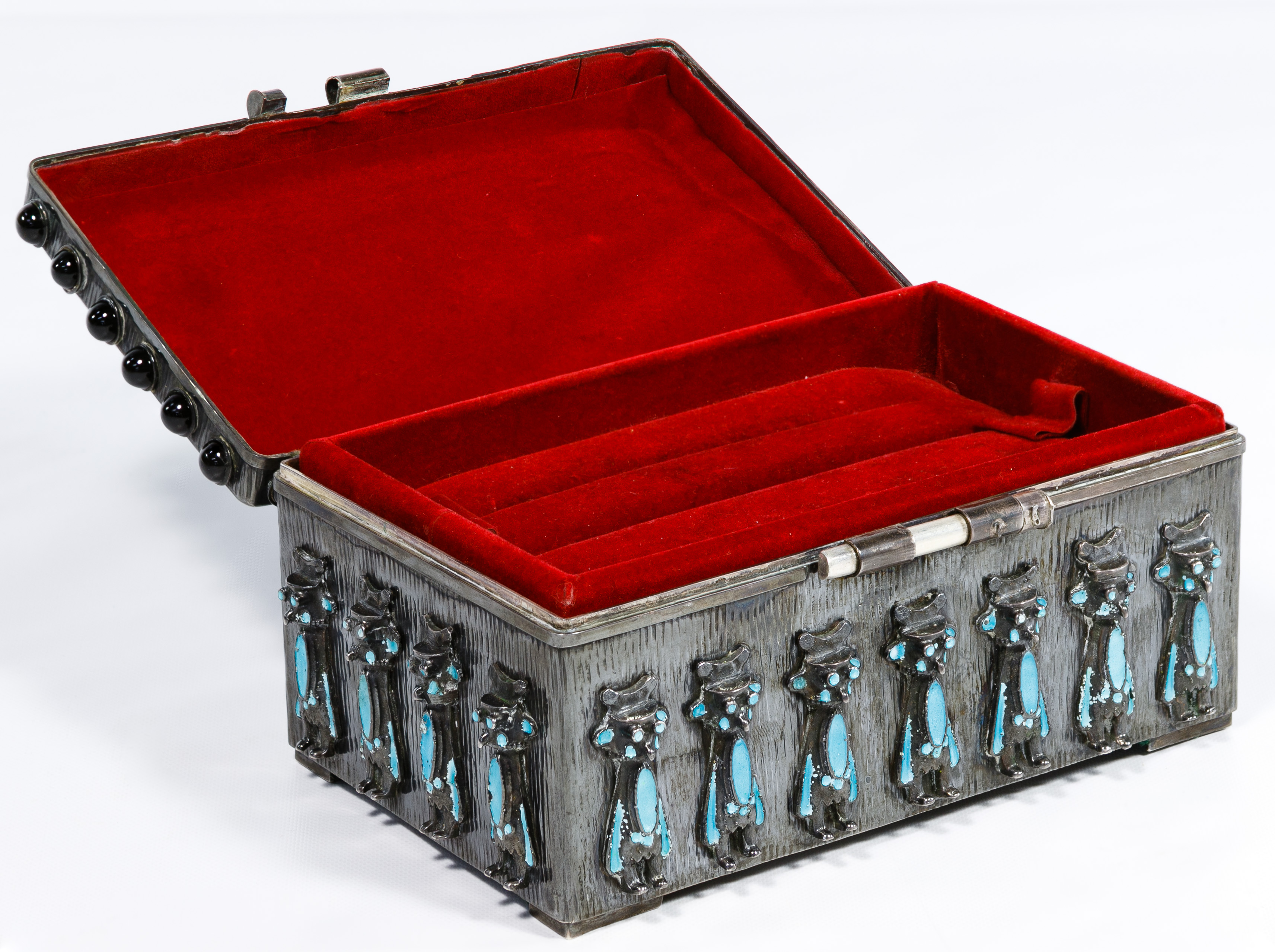 Korean Silver (99) and Smokey Quartz Jewelry Box