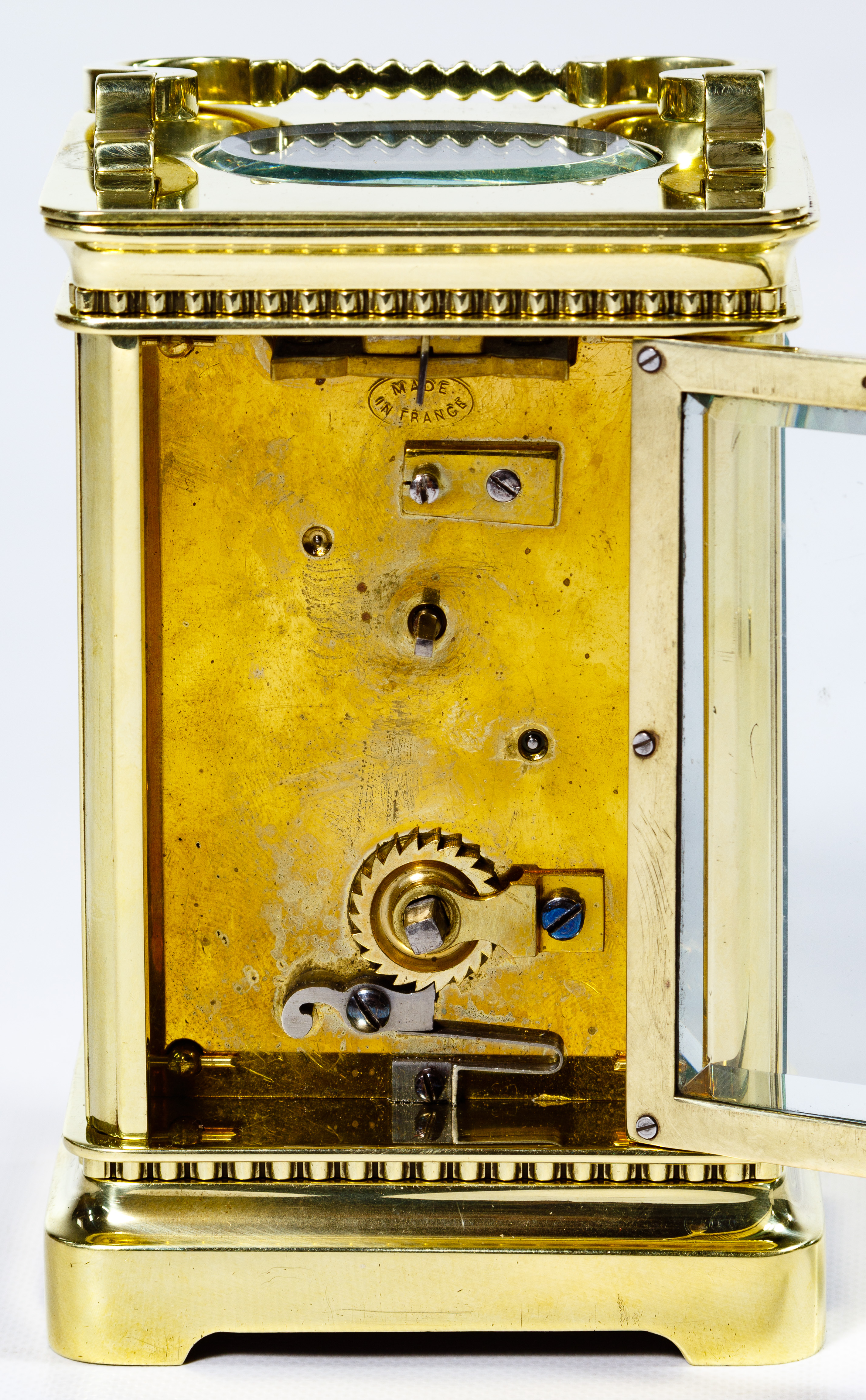 Bigelow Kennard Brass and Glass Carriage Clock