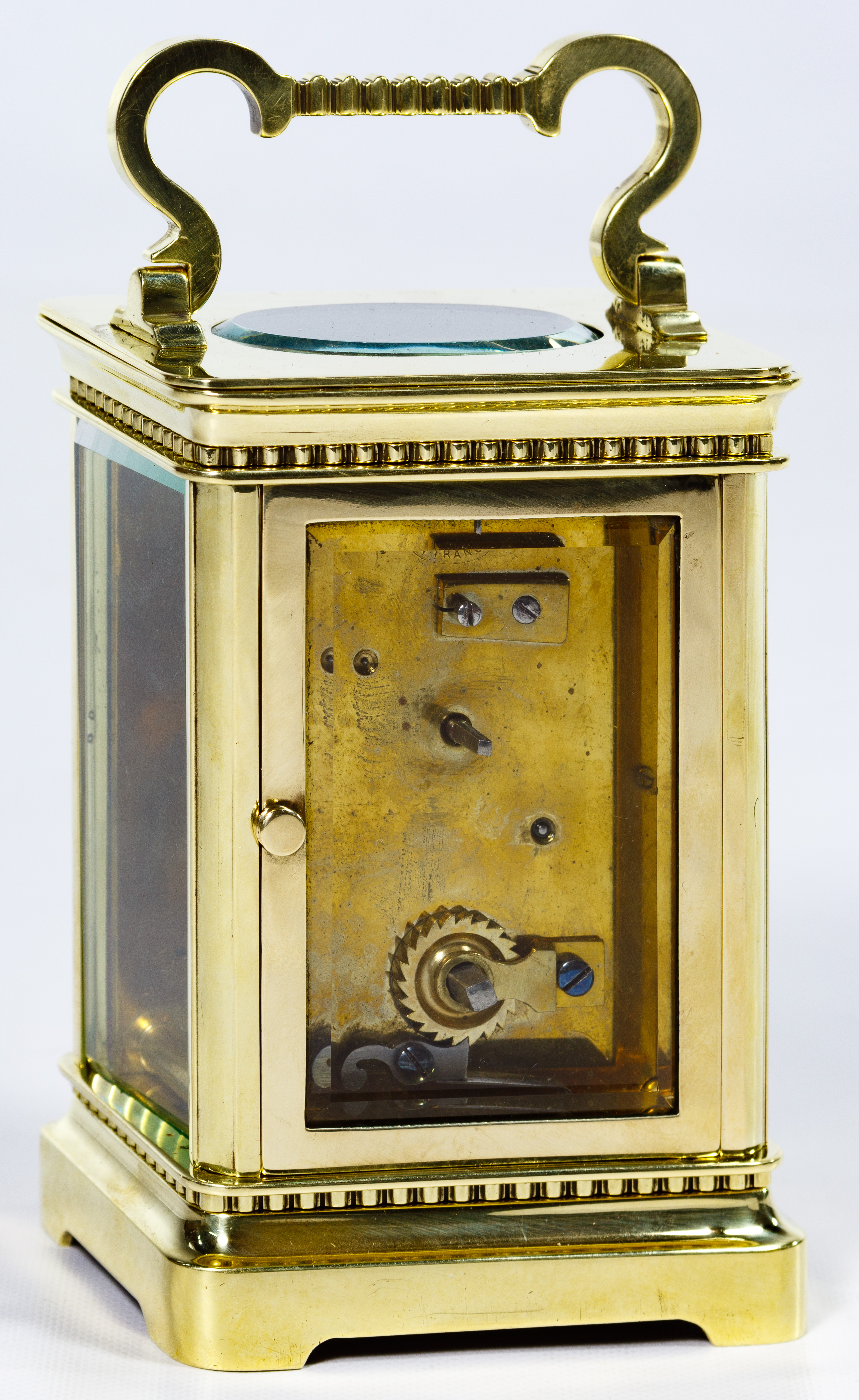Bigelow Kennard Brass and Glass Carriage Clock