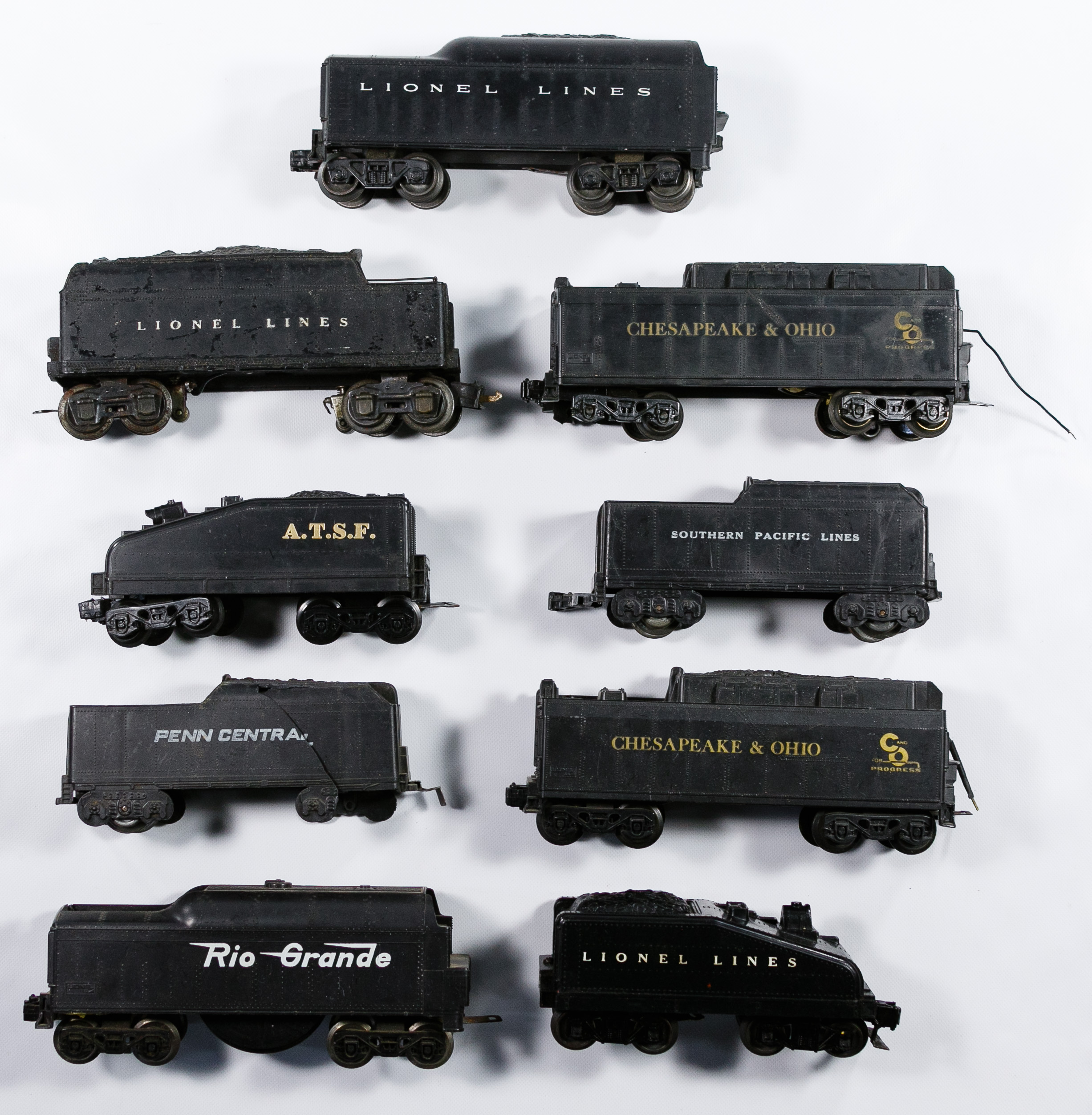 Lionel Model Train Tender Assortment