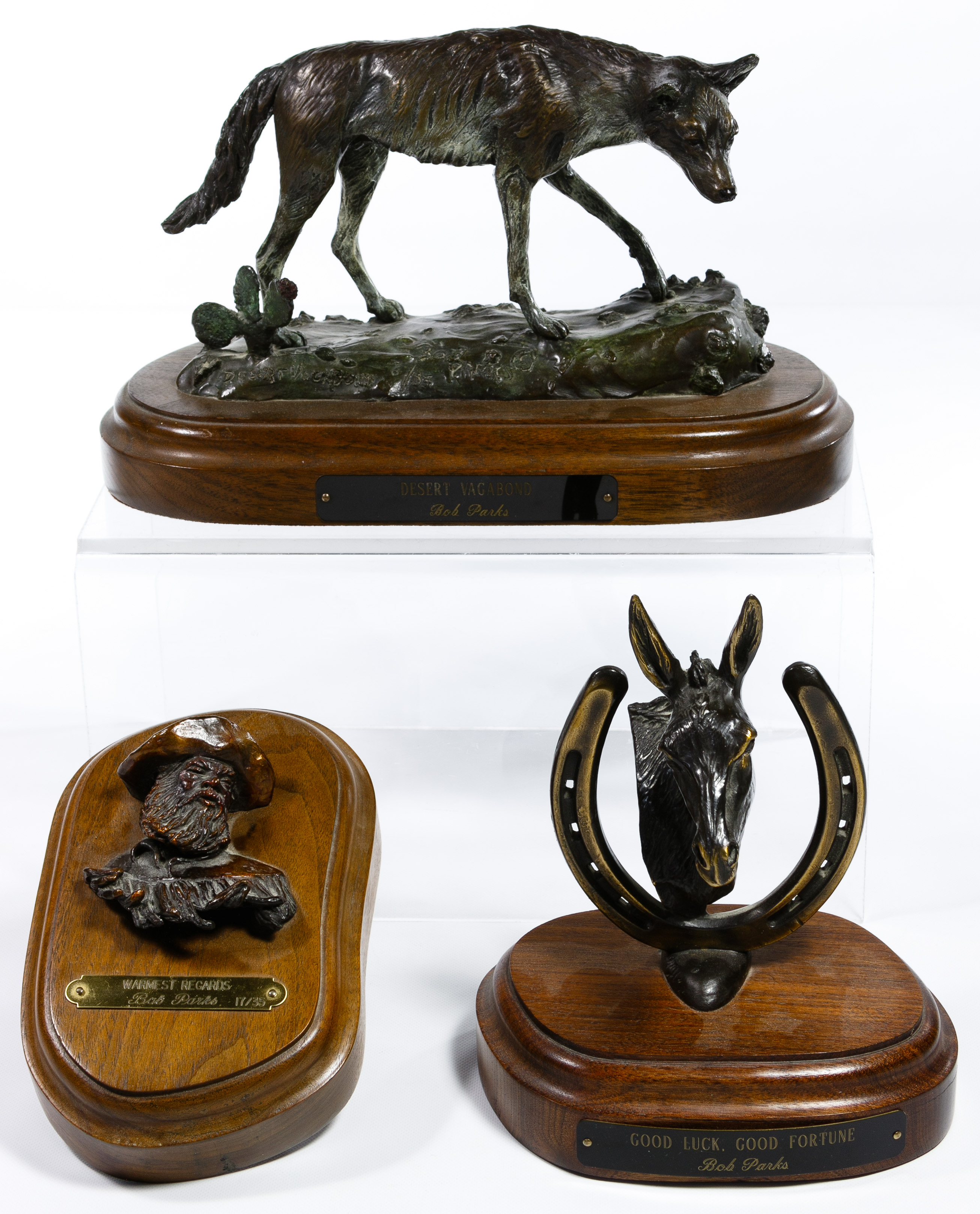 Bob Parks (American, 1943-2017) Bronze Statues