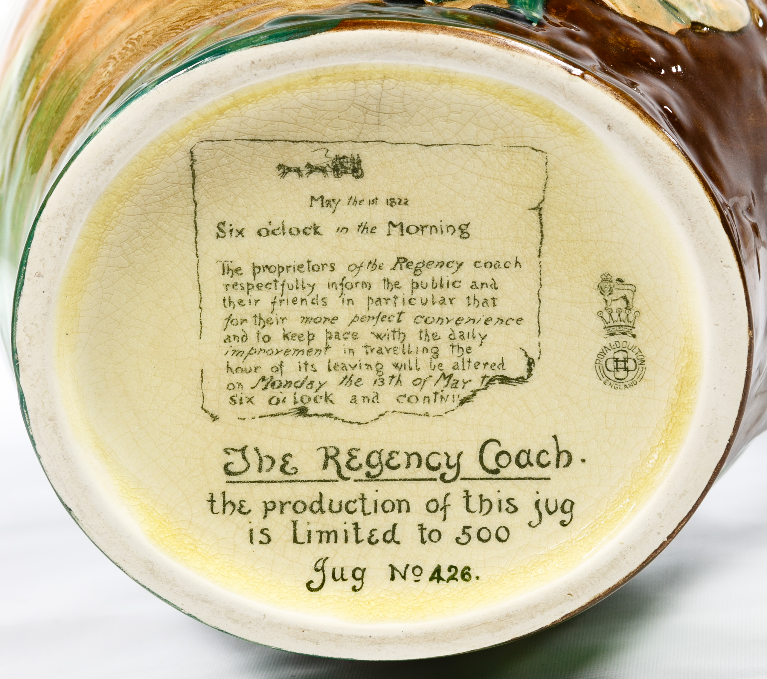 Royal Doulton 'Regency Coach' Pitcher