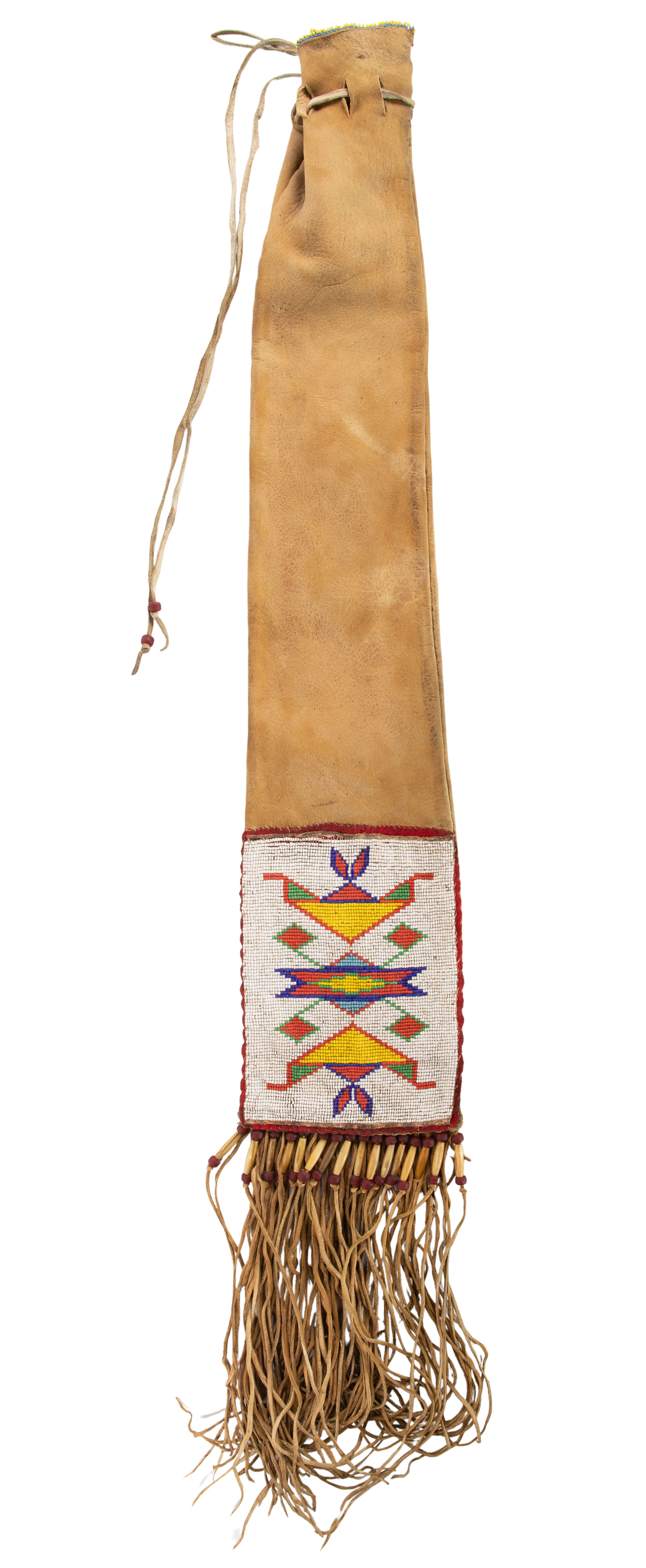 Native American Lakota Sioux Beaded Pipe Bag Auction