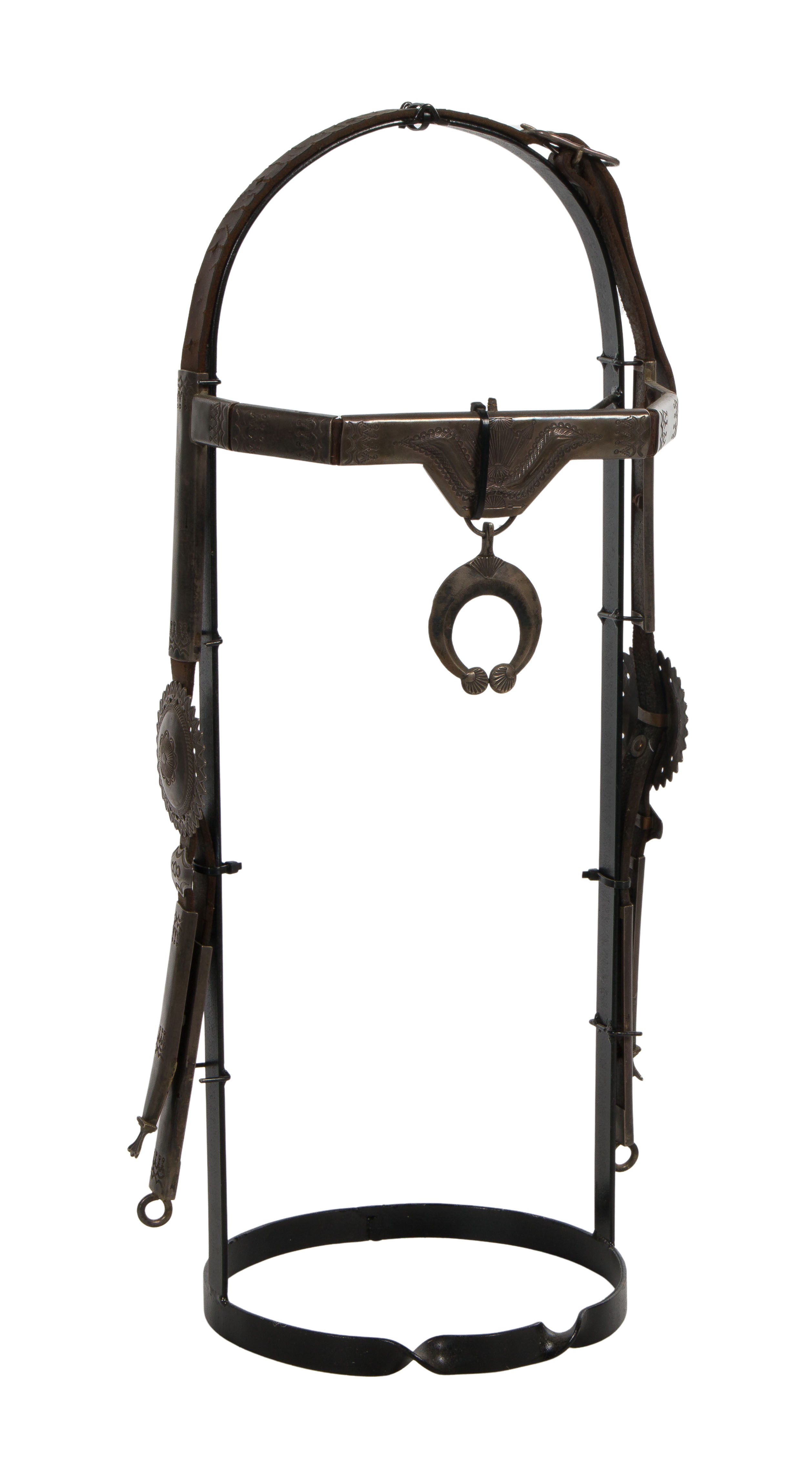 Native American Navajo Silver Bridle Auction