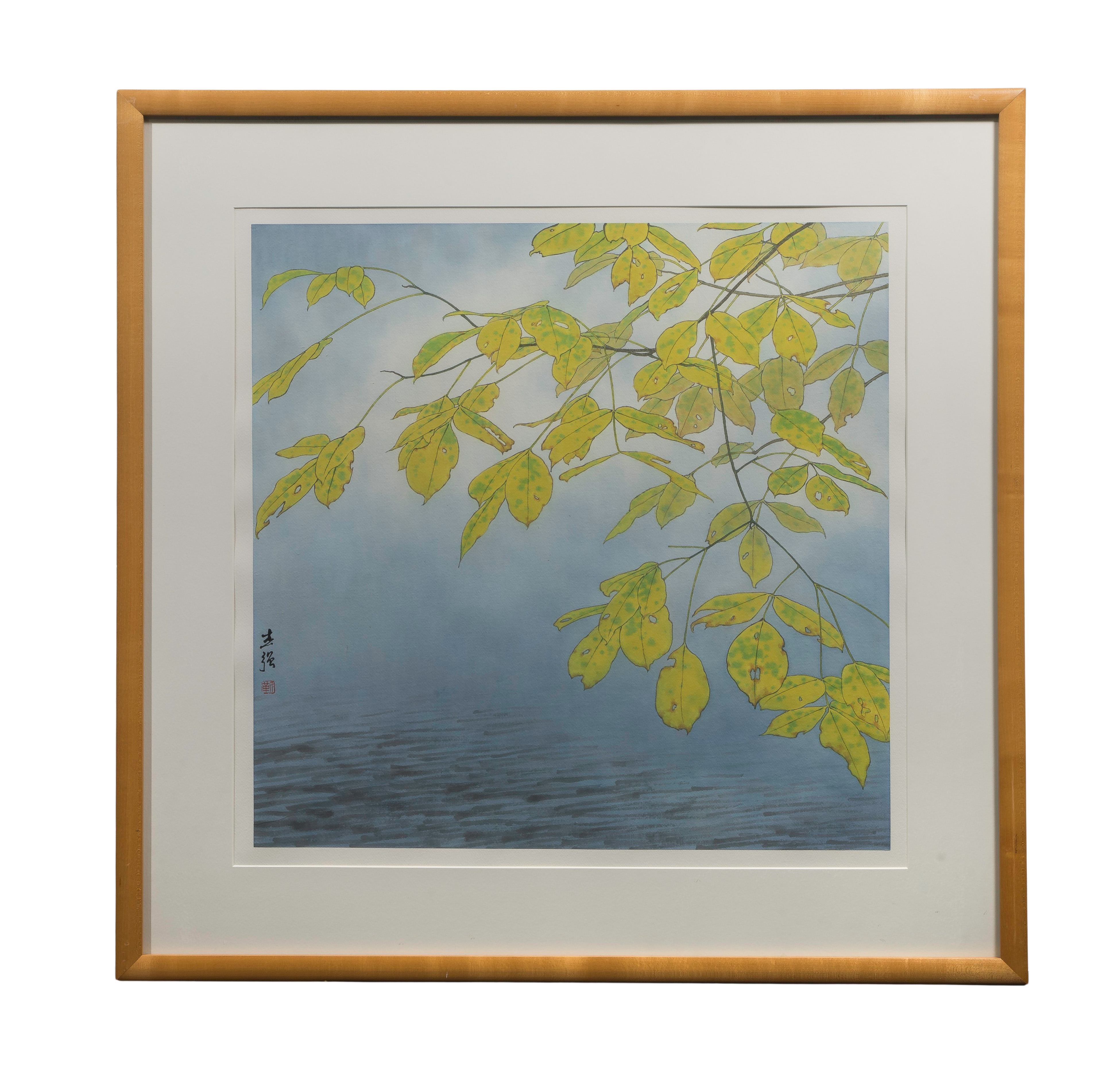 Kit-keng Kan (chinese, B.1943) 'autumn Leaves Iv' Ink And Watercolor On ...